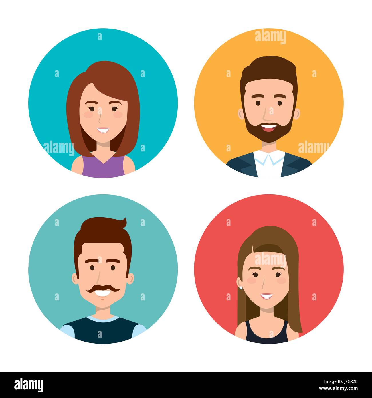 People icons set Stock Vector Image & Art - Alamy