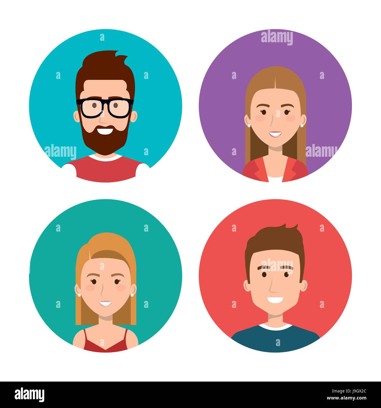 People icons set Stock Vector Image & Art - Alamy
