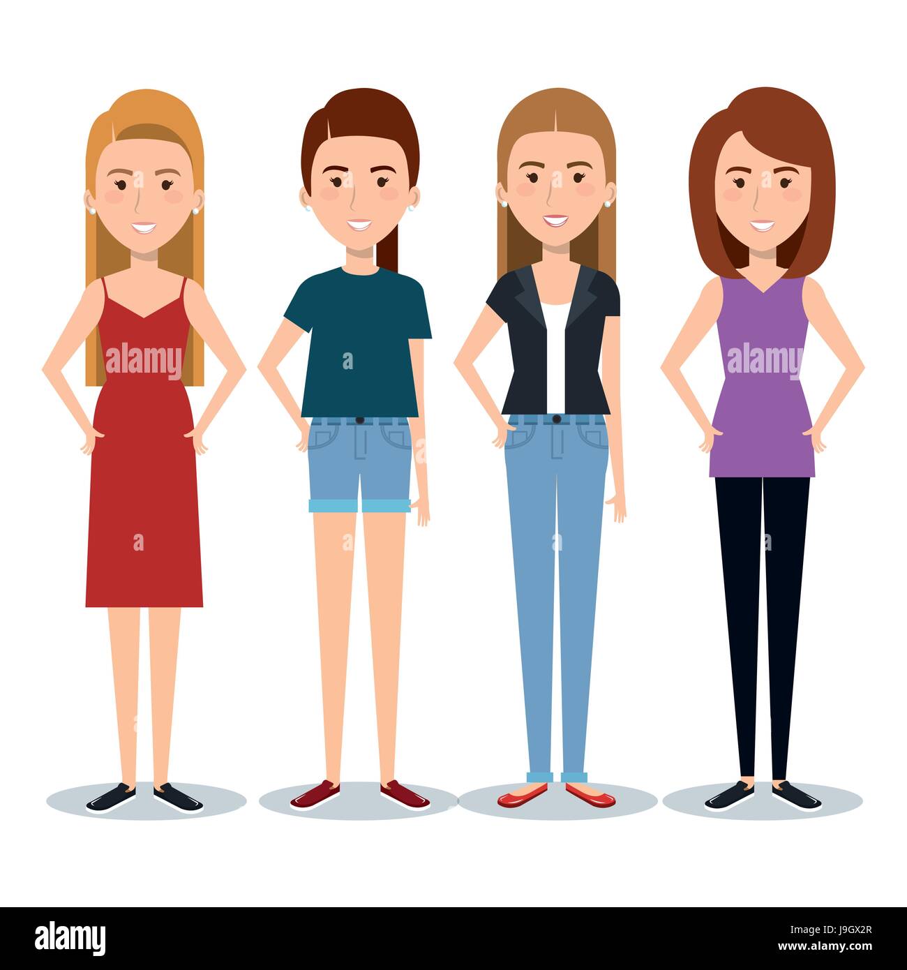 Standing people set Stock Vector Image & Art - Alamy