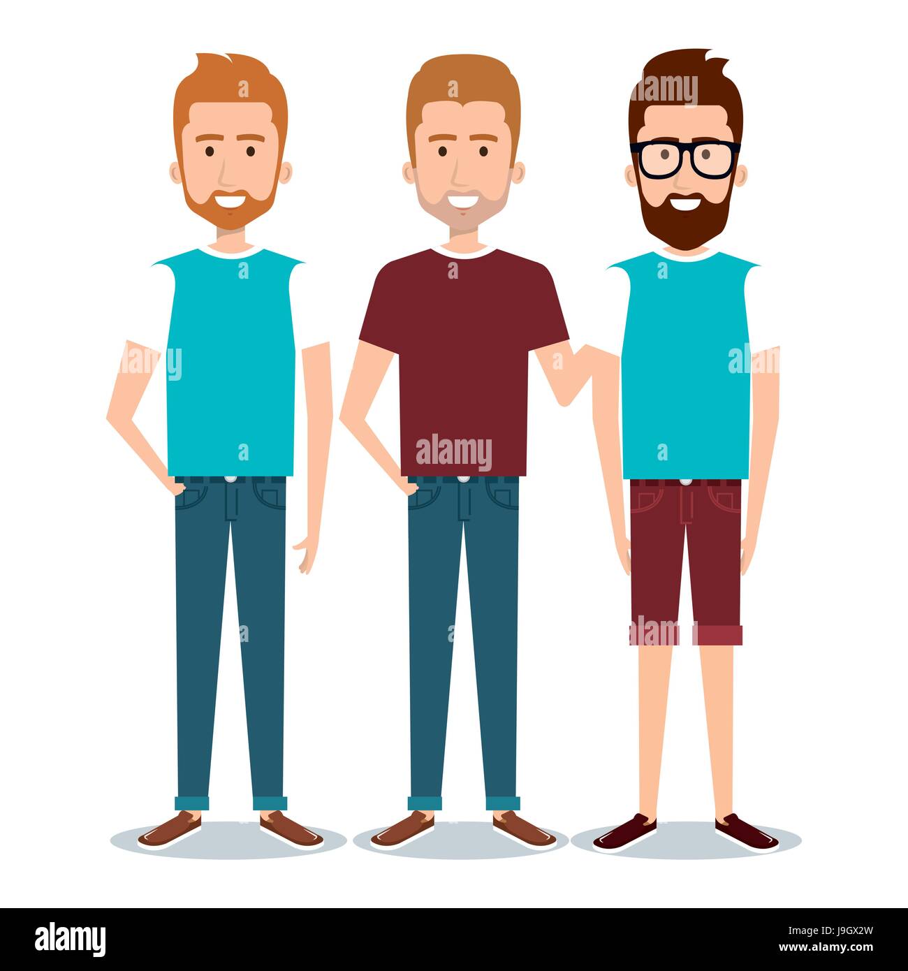 Attractive brunette standing Stock Vector Images - Alamy