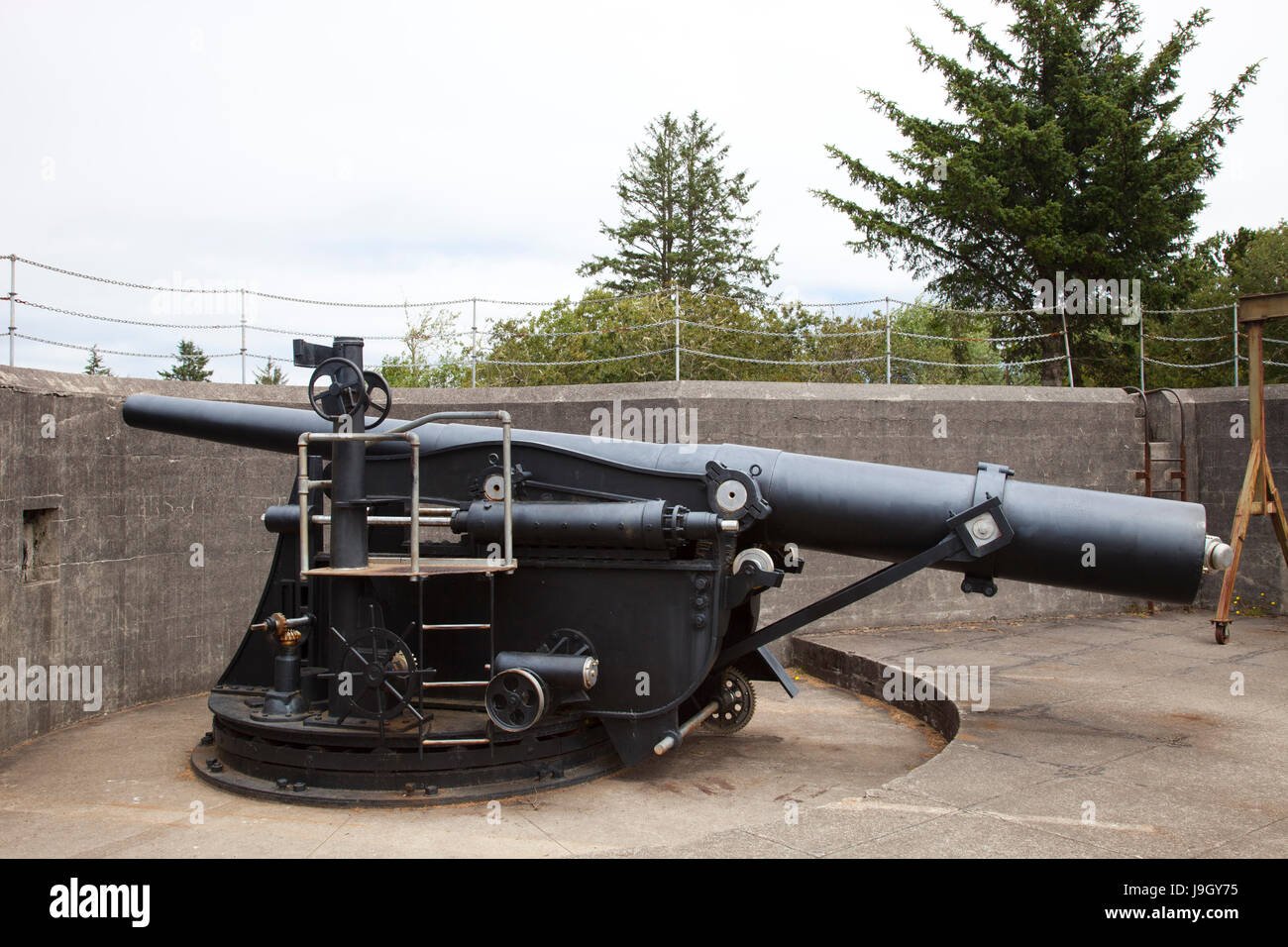 Cannon, Battery Pratt, Fort Stevens, historical site, area of Warrenton ...