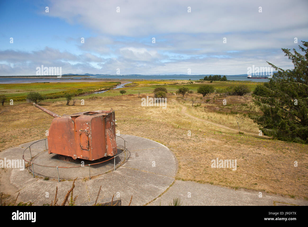 Cannon, Battery Pratt, Fort Stevens, historical site, area of Warrenton ...