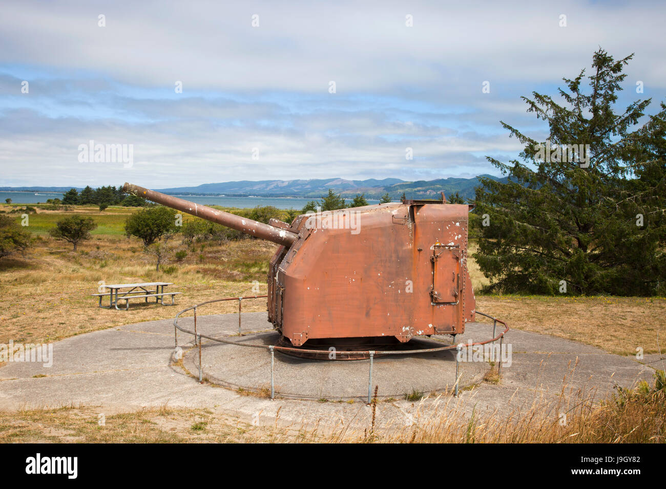 Cannon, Battery Pratt, Fort Stevens, historical site, area of Warrenton ...