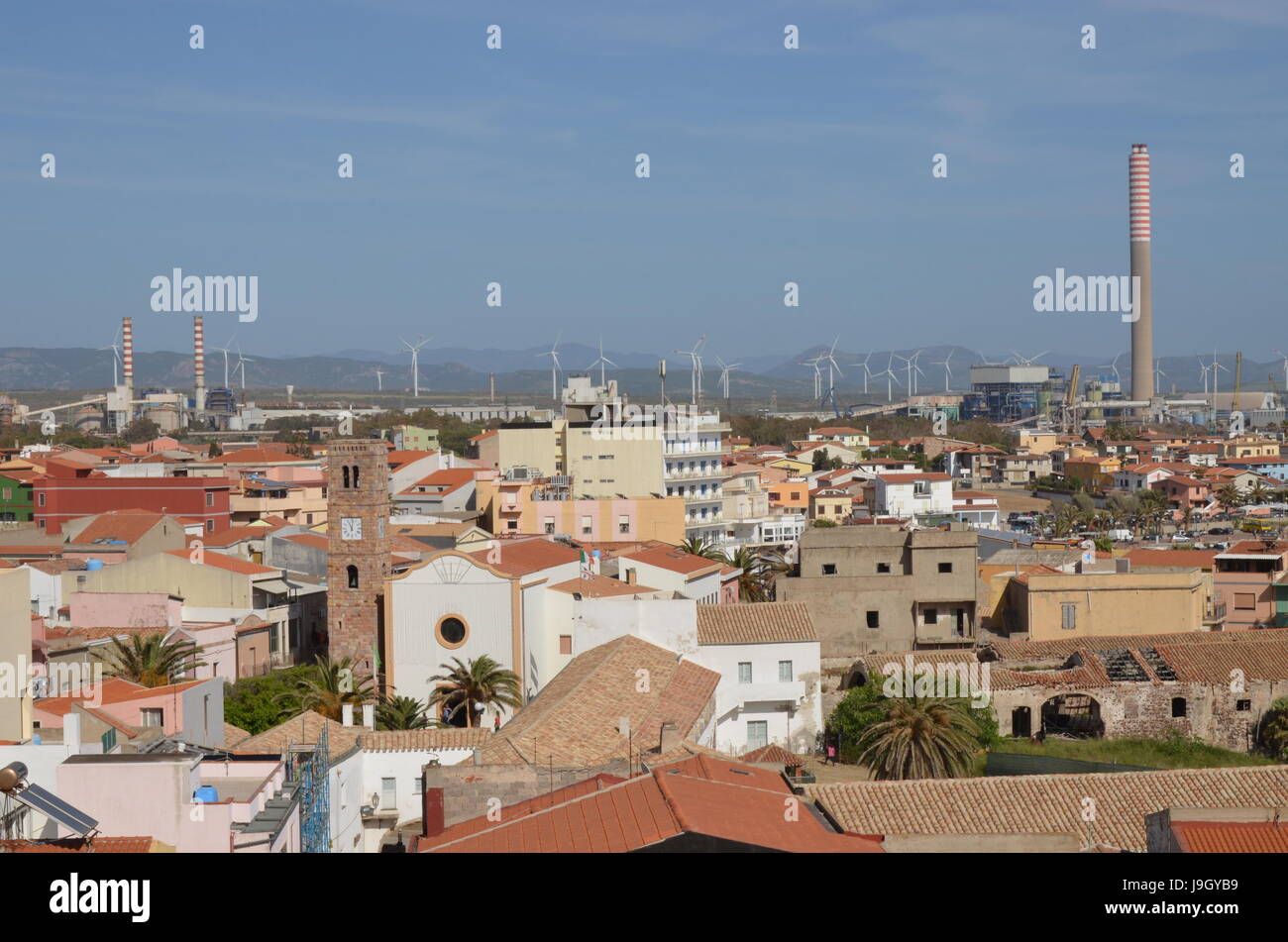 A view of Portoscuso, Sardinia Stock Photo - Alamy
