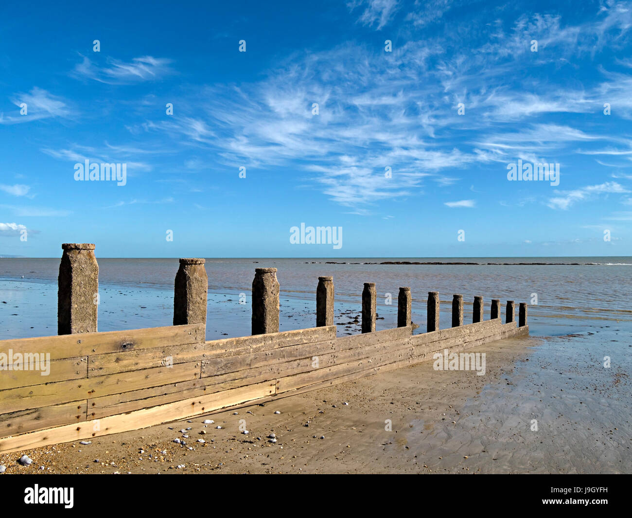 Eastbourne beach groynes hi-res stock photography and images - Alamy