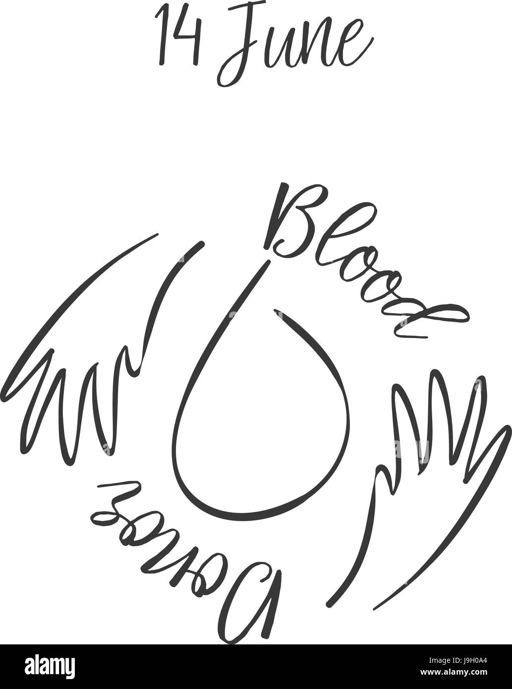 Blood donor day hand Stock Vector Images - Alamy