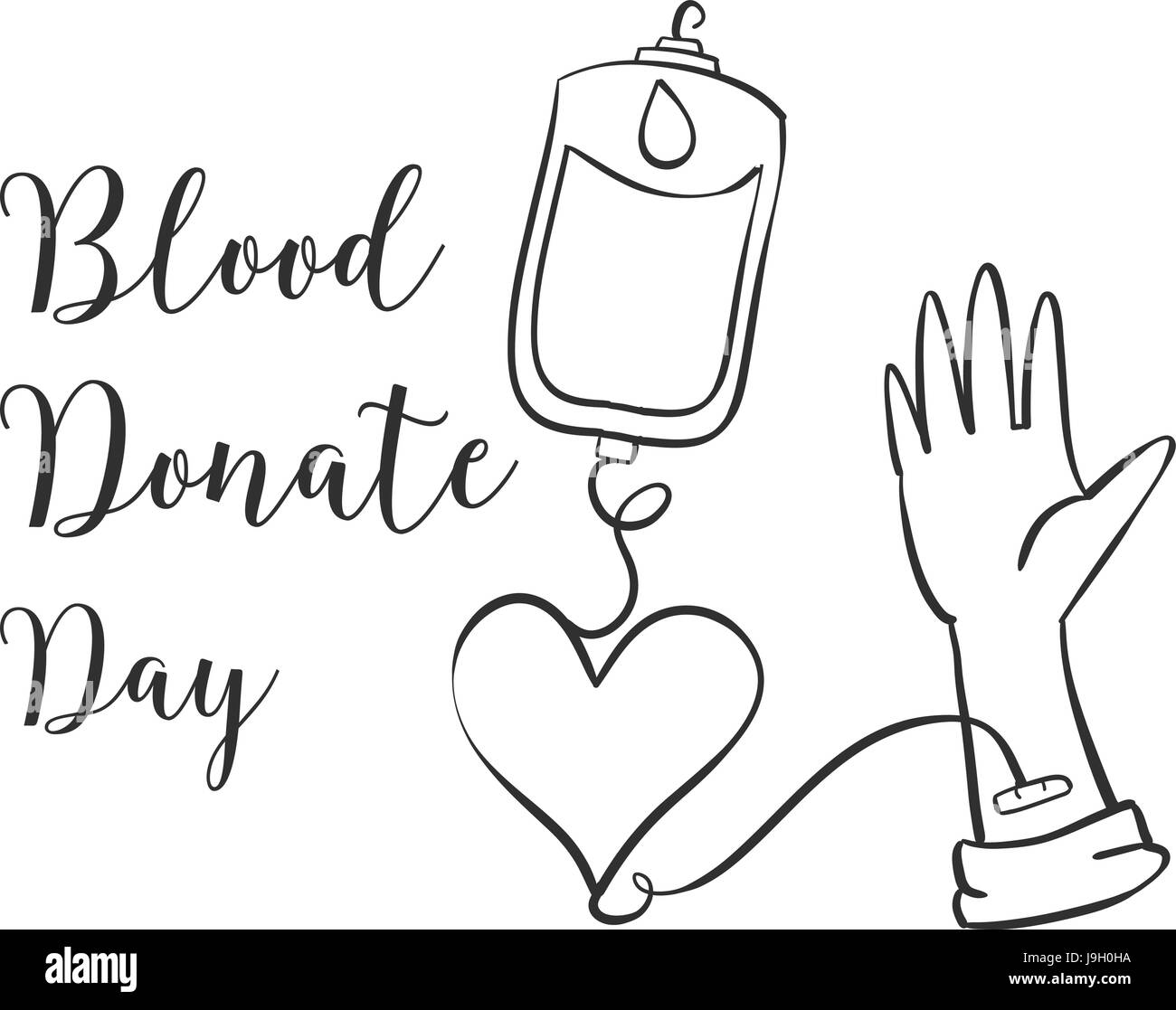 Doodle blood donor day style collection Stock Vector Image & Art - Alamy