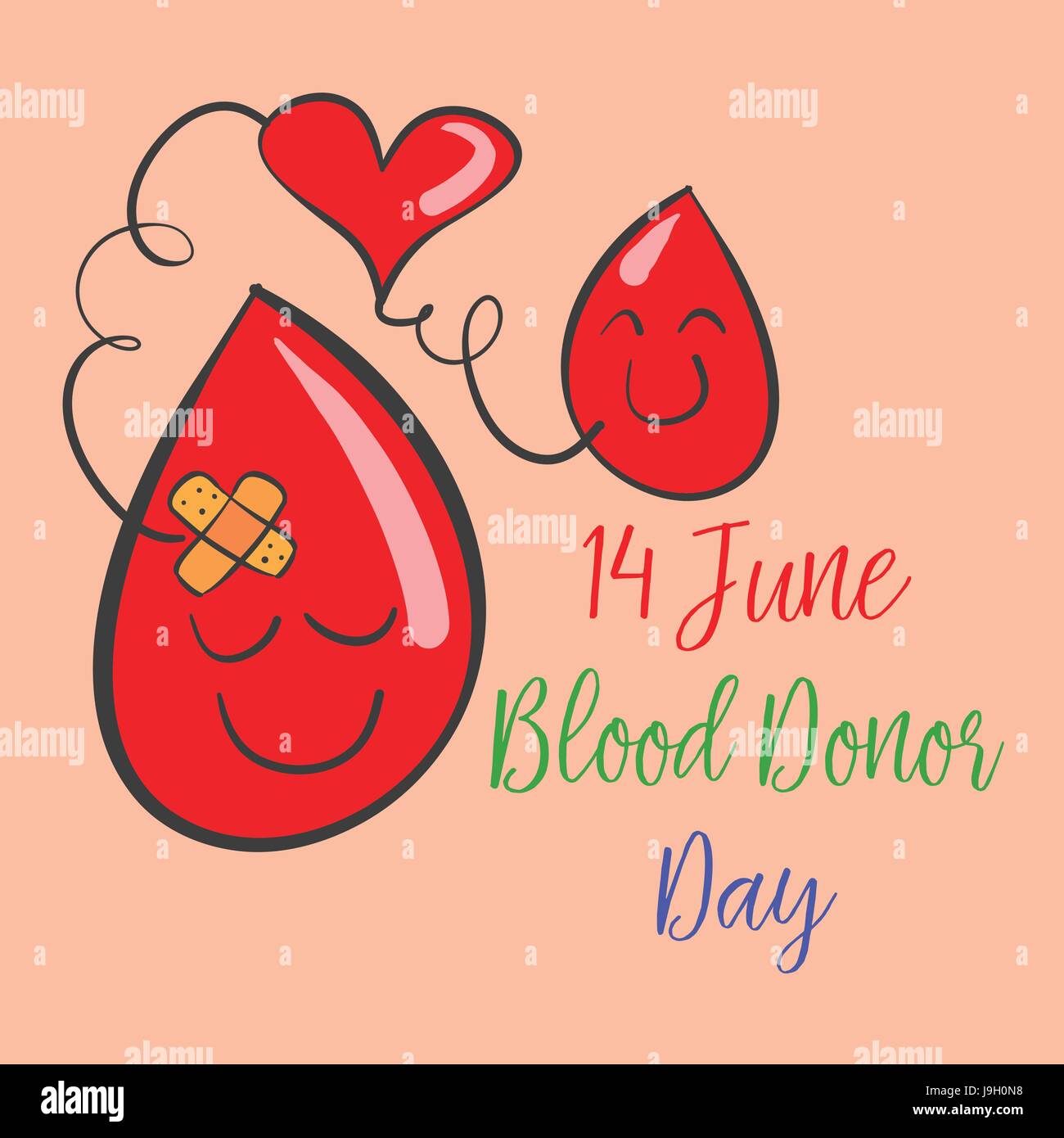 Doodle of world blood donor day collection Stock Vector Image & Art - Alamy