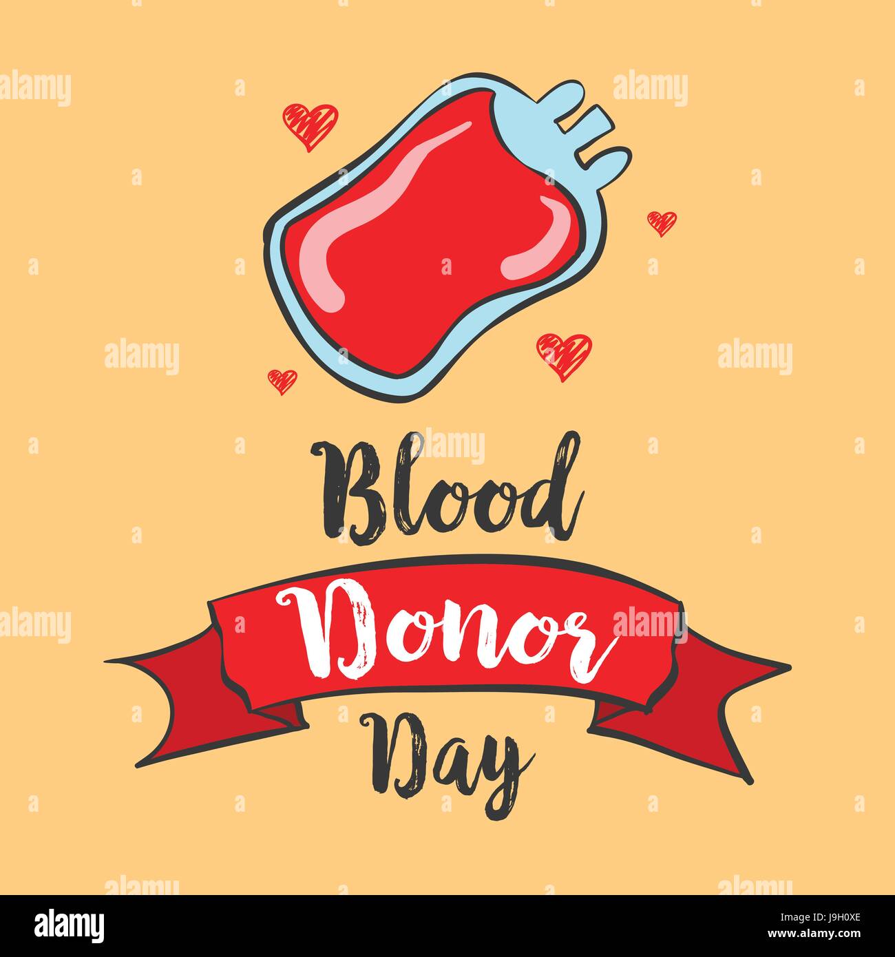 Vector art of blood donor day doodles Stock Vector Image & Art - Alamy