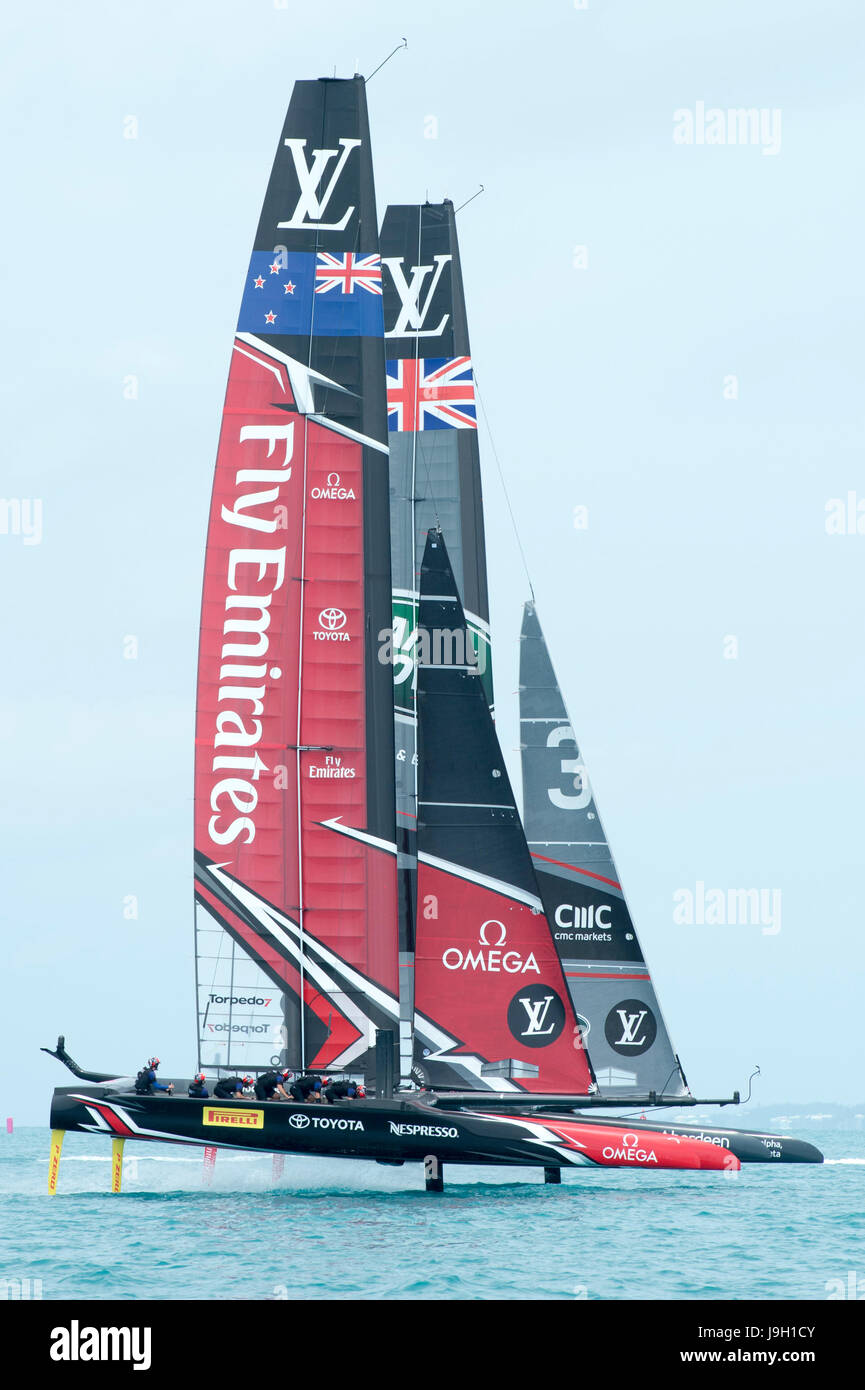 The Great Sound, Bermuda. 1st June, 2017. Emirates Team New Zealand and ...