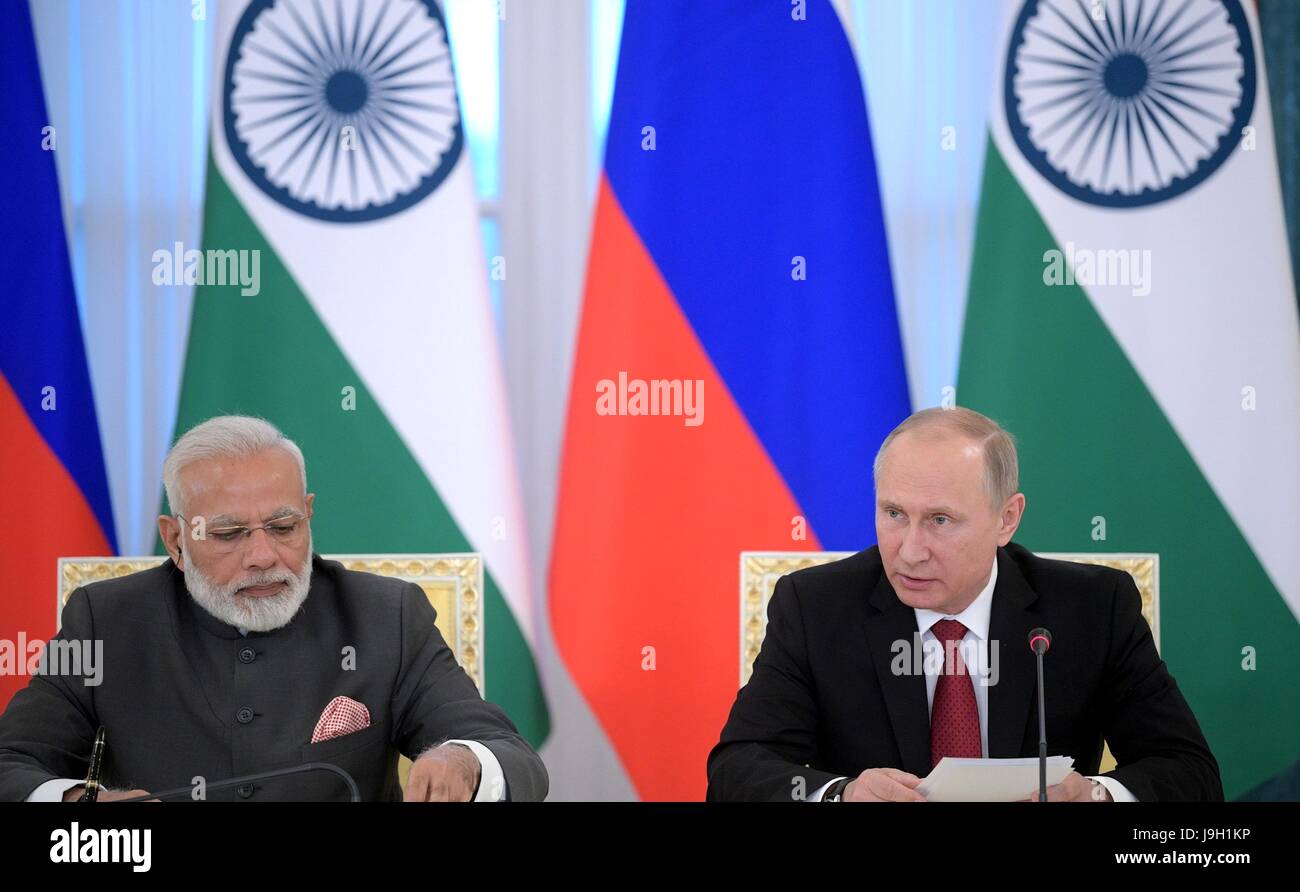 Indian Prime Minister Narendra Modi, left, during a joint press ...