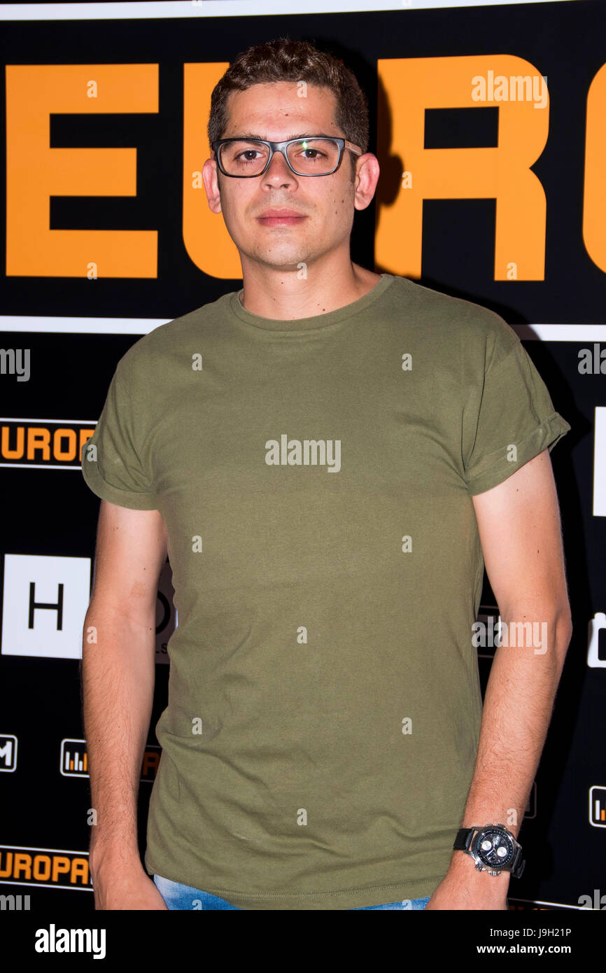 Madrid, Spain. 01st June, 2017. DJ Brian Cross during photocall Euro ...