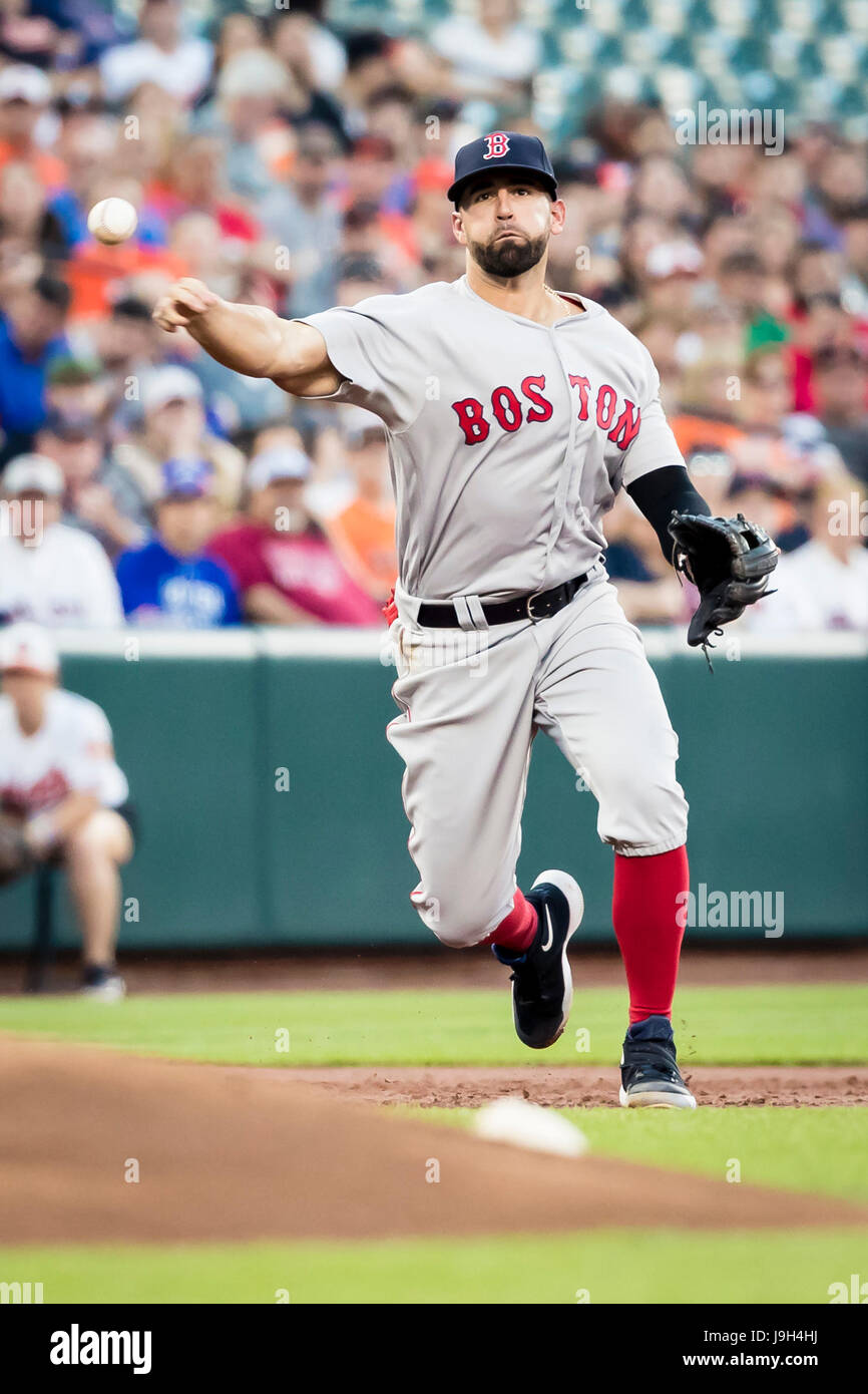 Baltimore, Maryland, USA. 01st June, 2017. Boston Red Sox third baseman ...