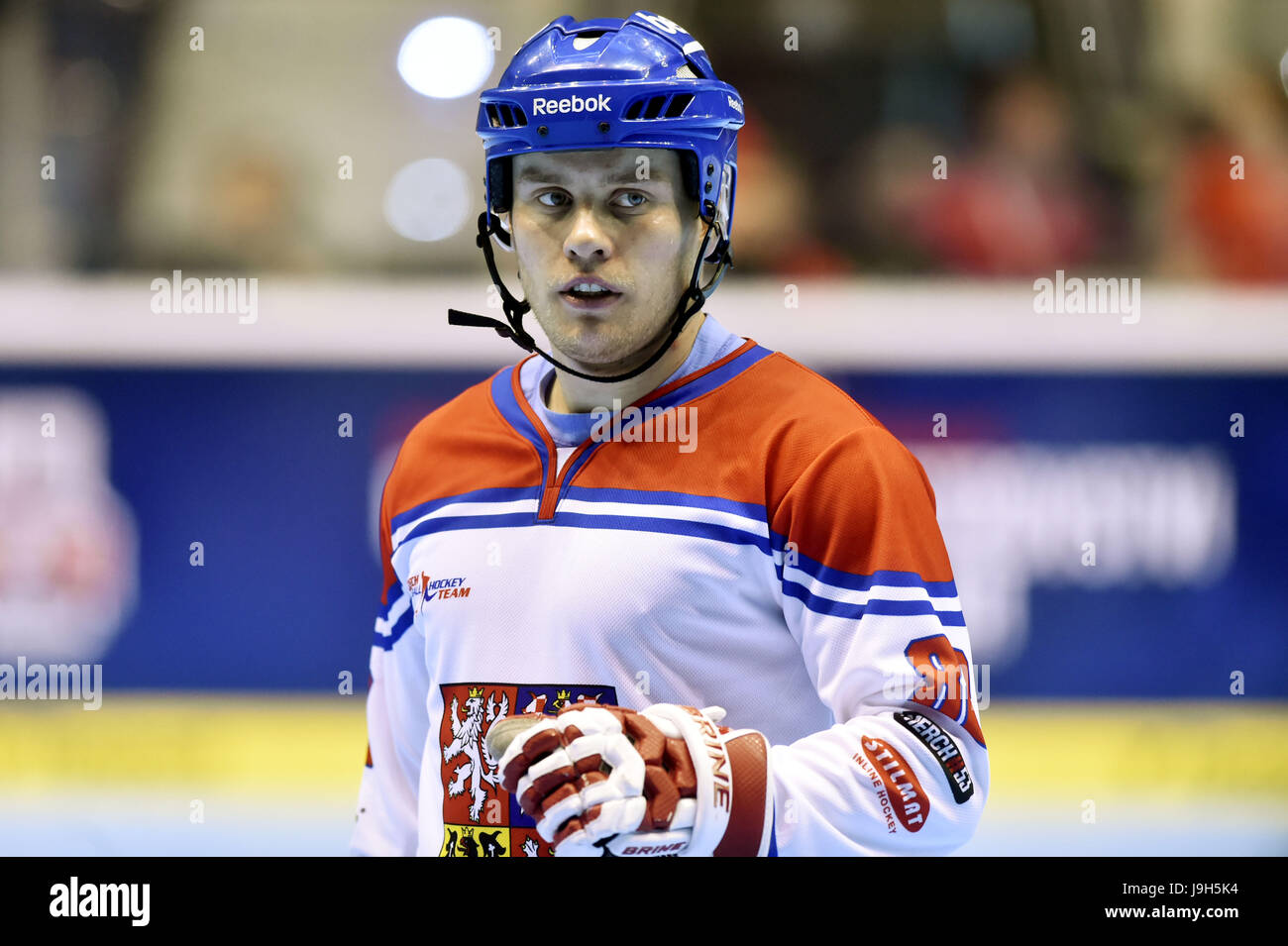 Jan Pospisil of Czech Republic pictured during the 2017 Ball Hockey ...