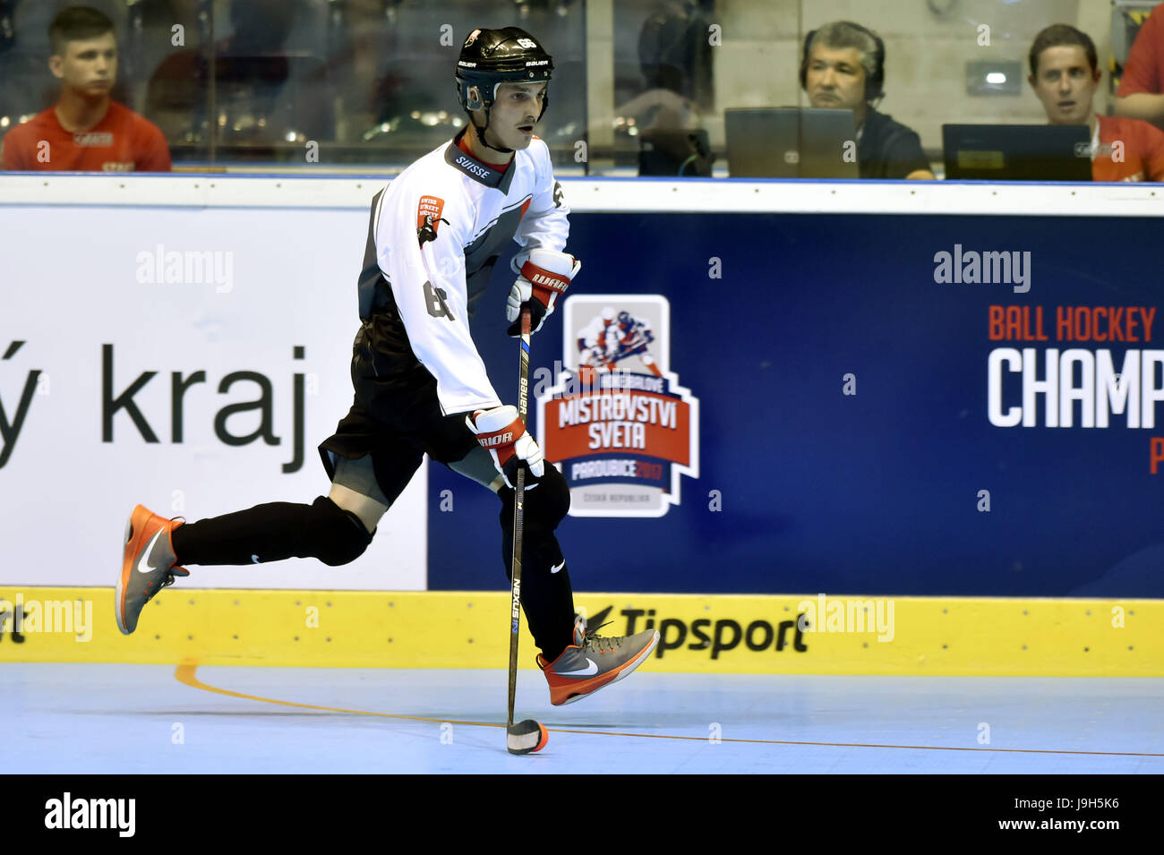 Mario Paulik of Switzerland in action during the 2017 Ball Hockey World ...