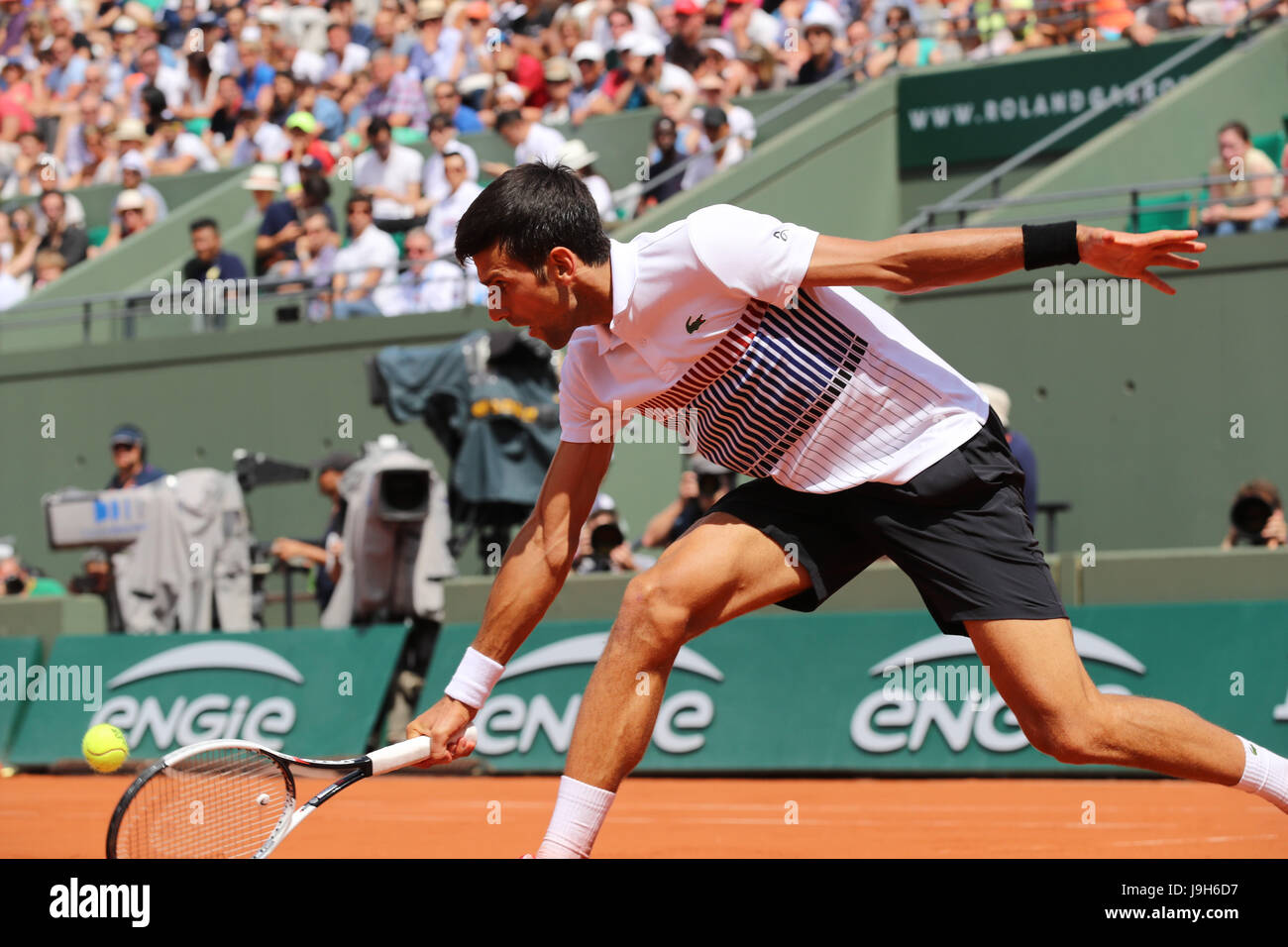 Paris, France. 1st Jun, 2017. Serbian tennis player Novak Djokovic is ...