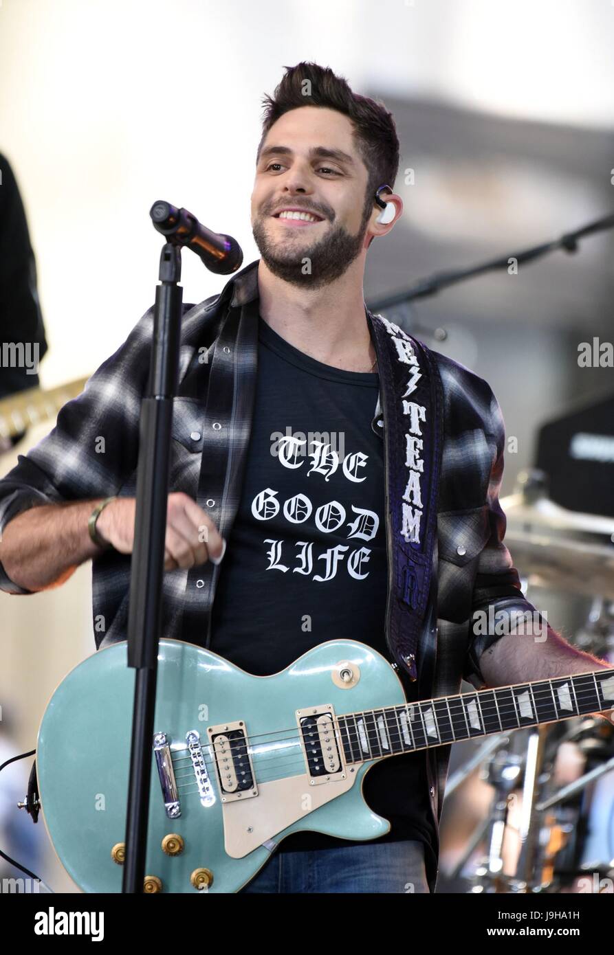 New York, NY, USA. 2nd June, 2017. Thomas Rhett on stage for NBC Today ...