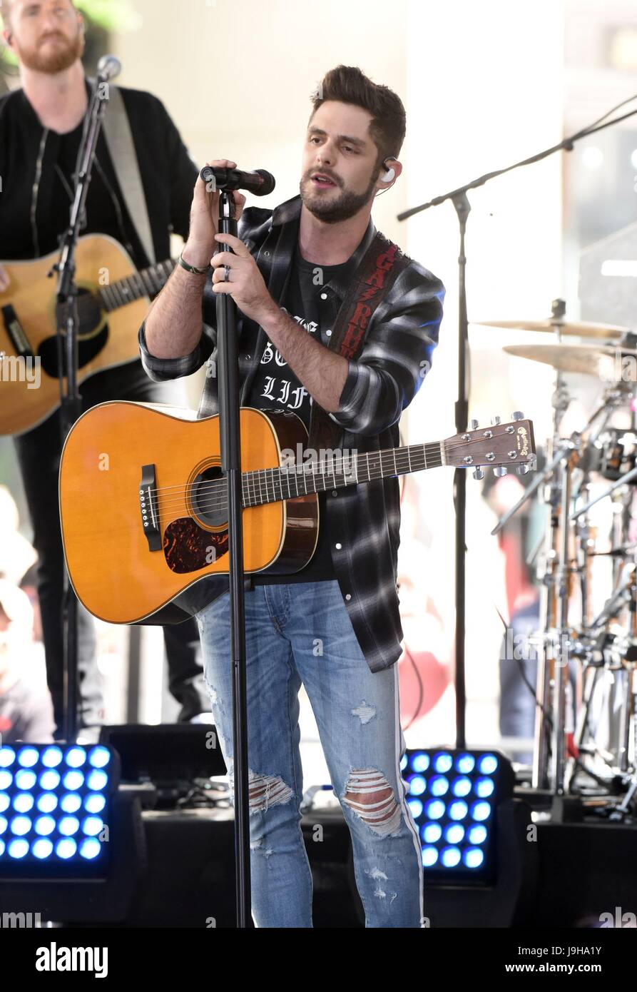 New York, NY, USA. 2nd June, 2017. Thomas Rhett on stage for NBC Today ...