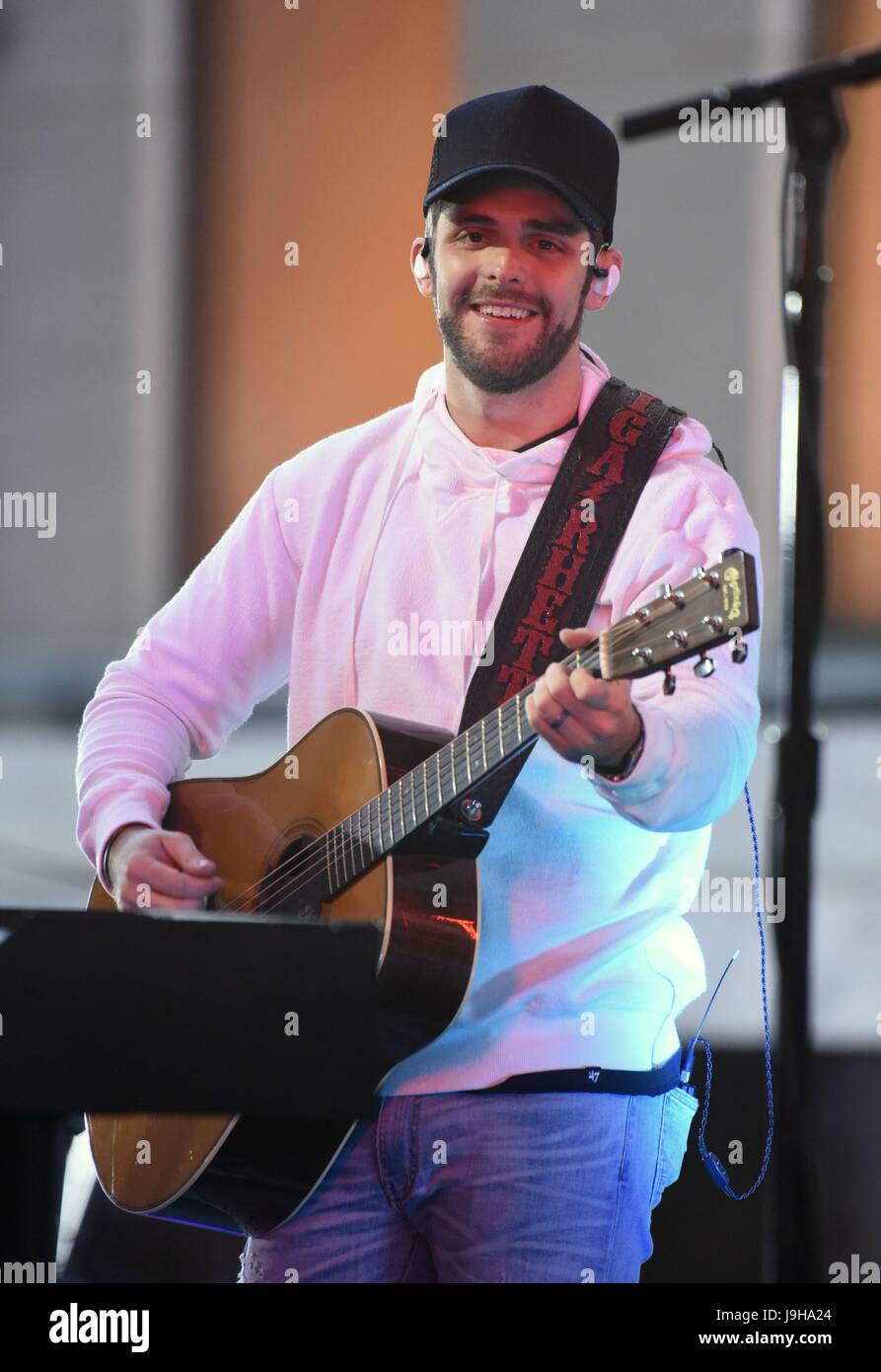 New York, NY, USA. 2nd June, 2017. Thomas Rhett on stage for NBC Today ...