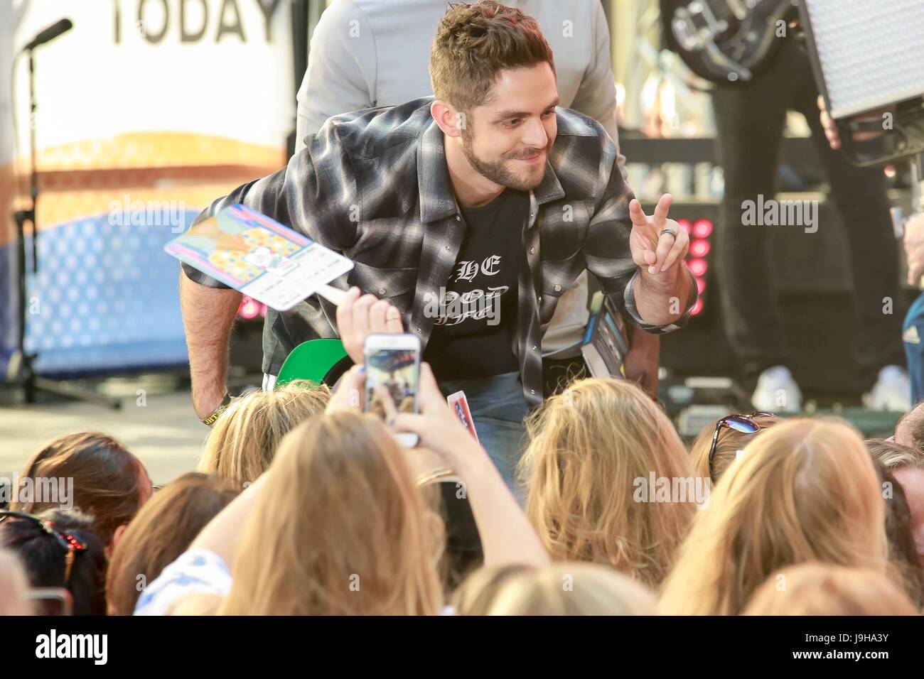 New York, NY, USA. 2nd June, 2017. Thomas Rhett on stage for NBC Today ...