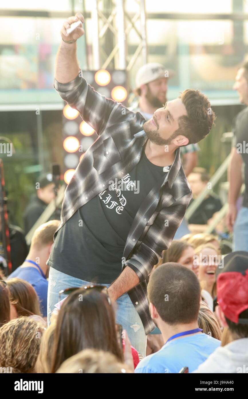 New York, NY, USA. 2nd June, 2017. Thomas Rhett on stage for NBC Today ...