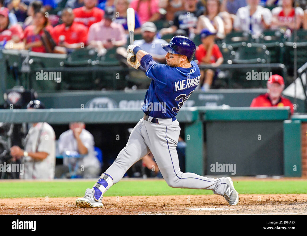 May 31, 2017: Tampa Bay Rays center fielder Kevin Kiermaier #39 at bat ...