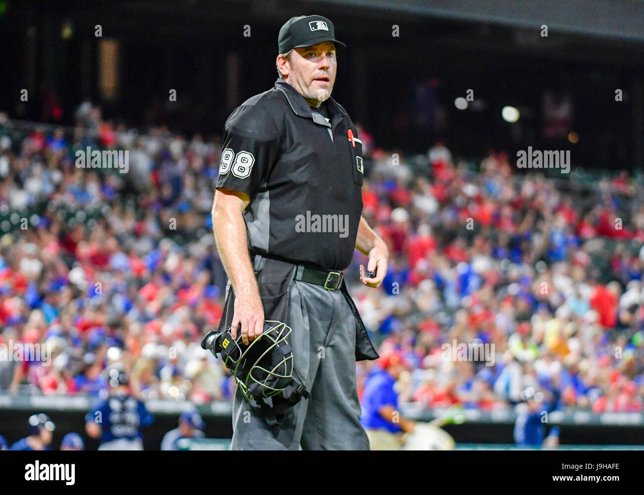 May 31, 2017: MLB umpire Chris Conroy #98 during an MLB game between ...