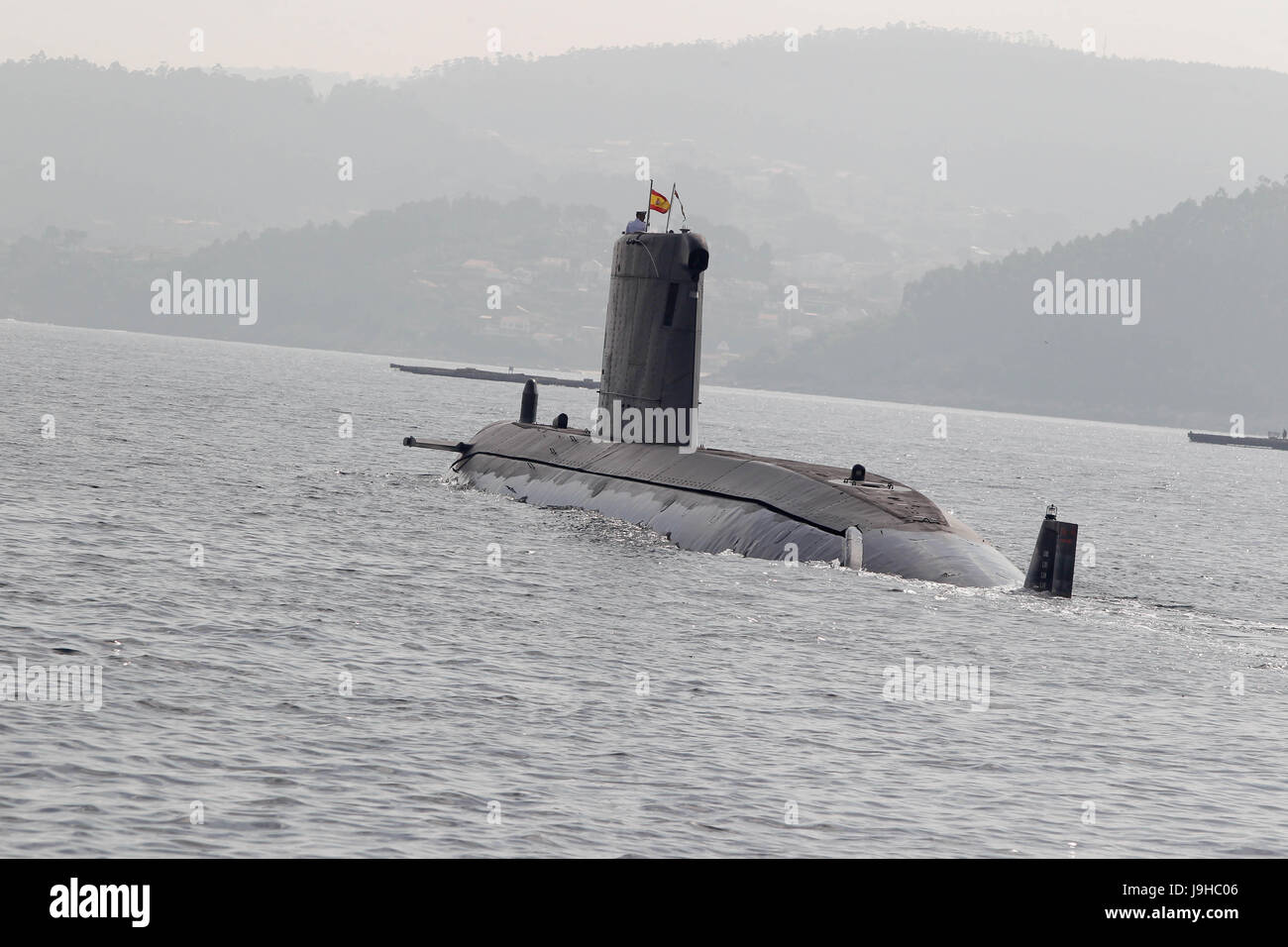 Submarine of the Spanish Navy during the ceremony commemorating the ...