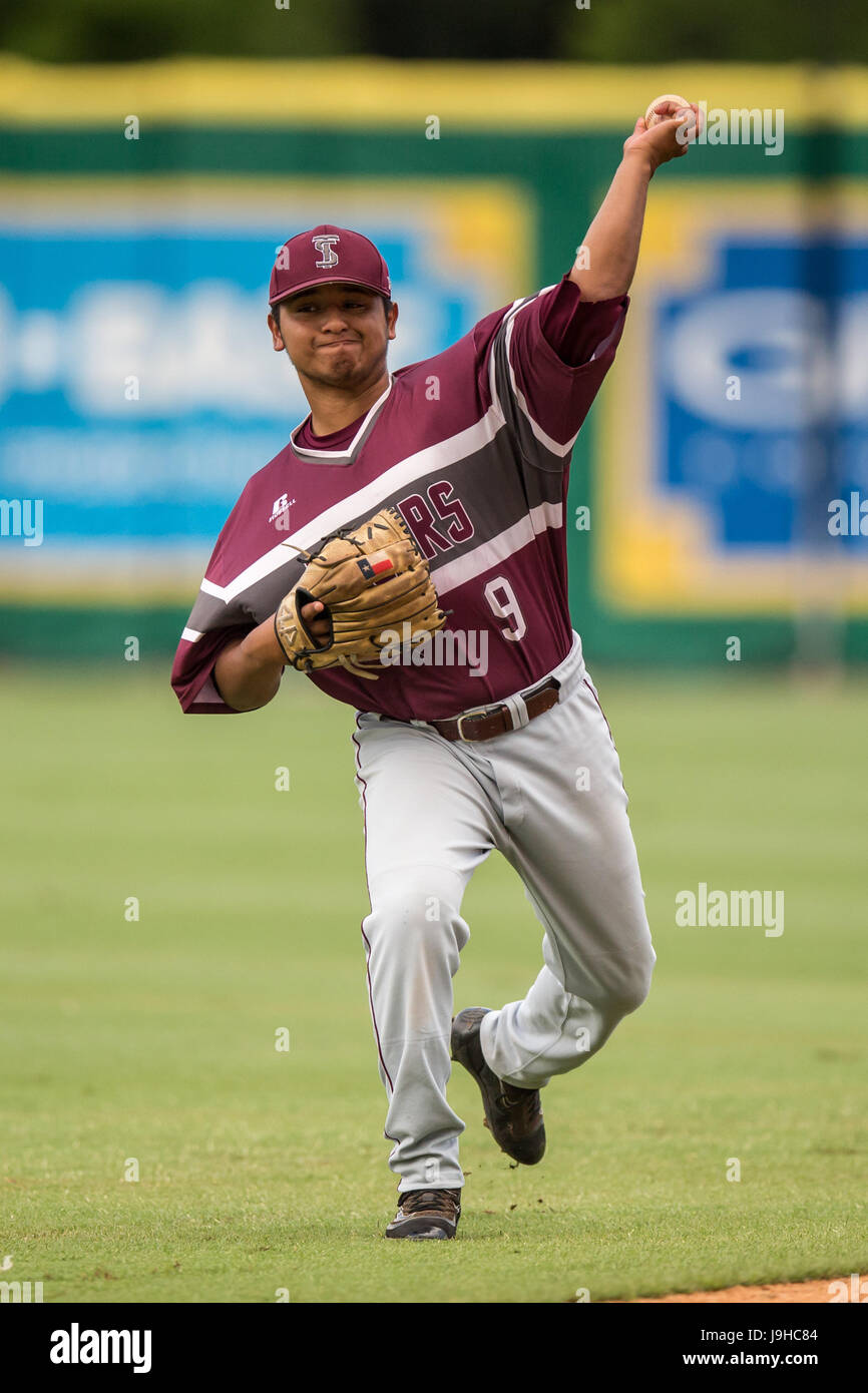 June 01, 2017: Texas Southern pitcher Daniel Vasquez (9) warming up ...