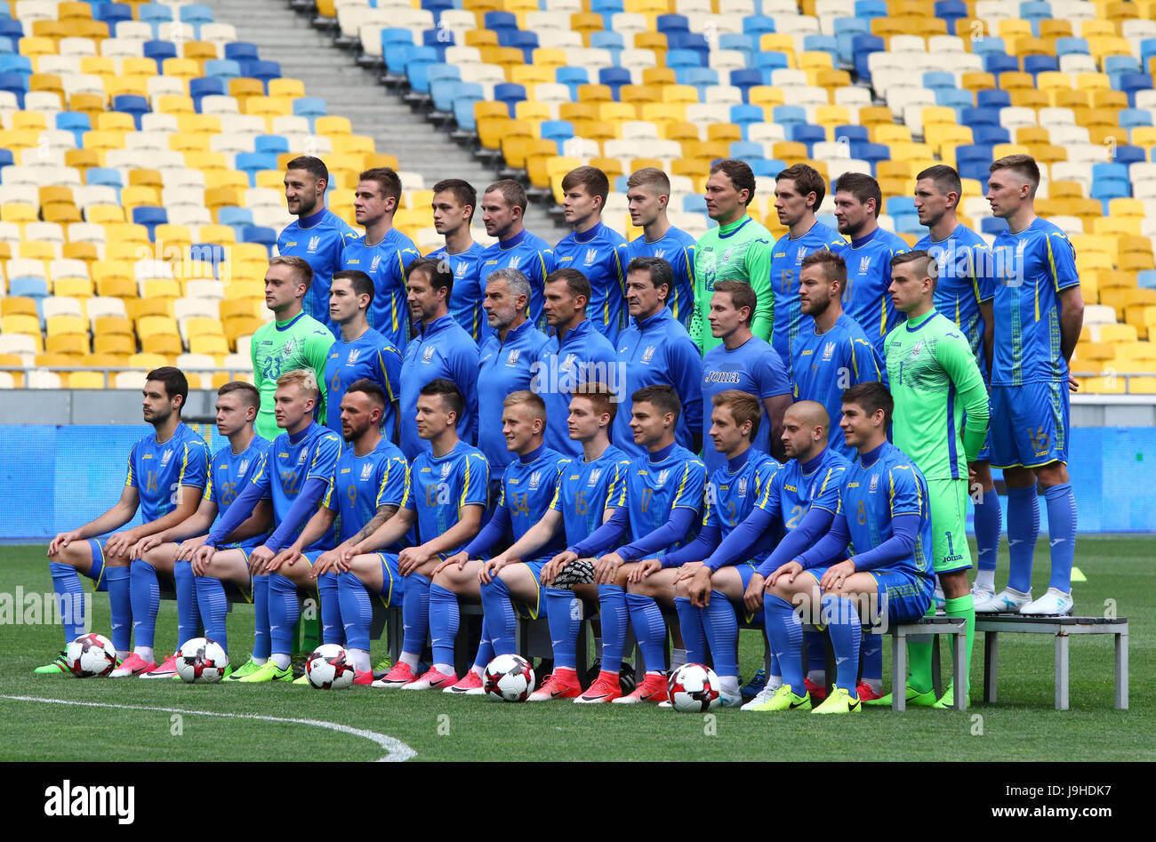 Kiev, Ukraine. 2nd June, 2017. Players of Ukraine National Football ...