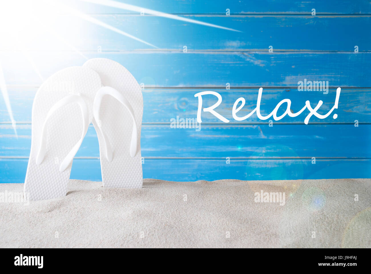 Sunny Summer Background, Text Relax Stock Photo - Alamy