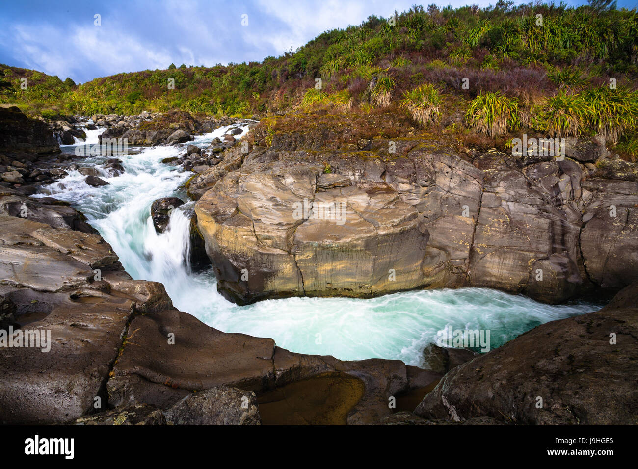 Mahuia Rapids Tongariro National Park Stock Photo - Alamy