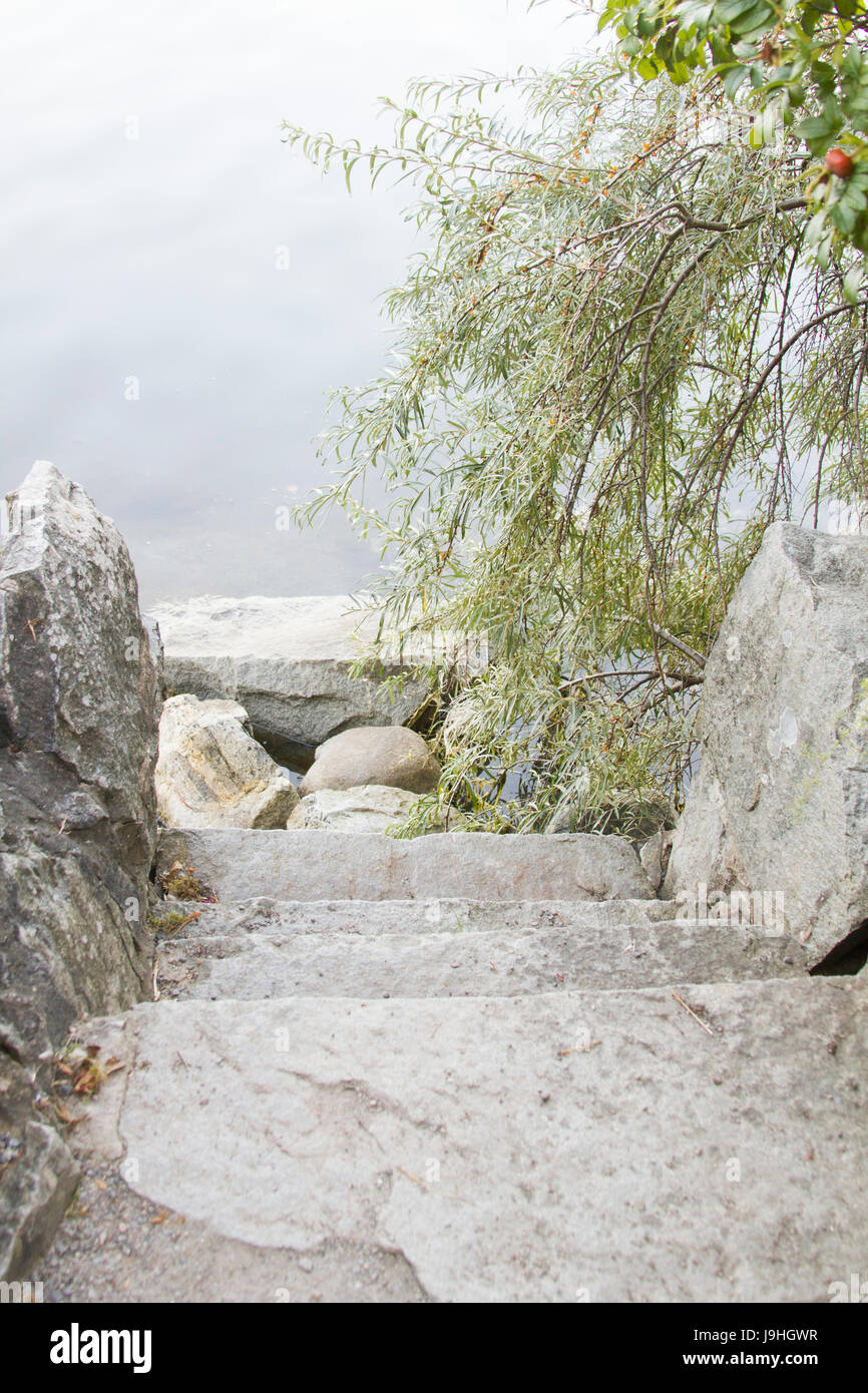 Stairs down to lake hi-res stock photography and images - Alamy