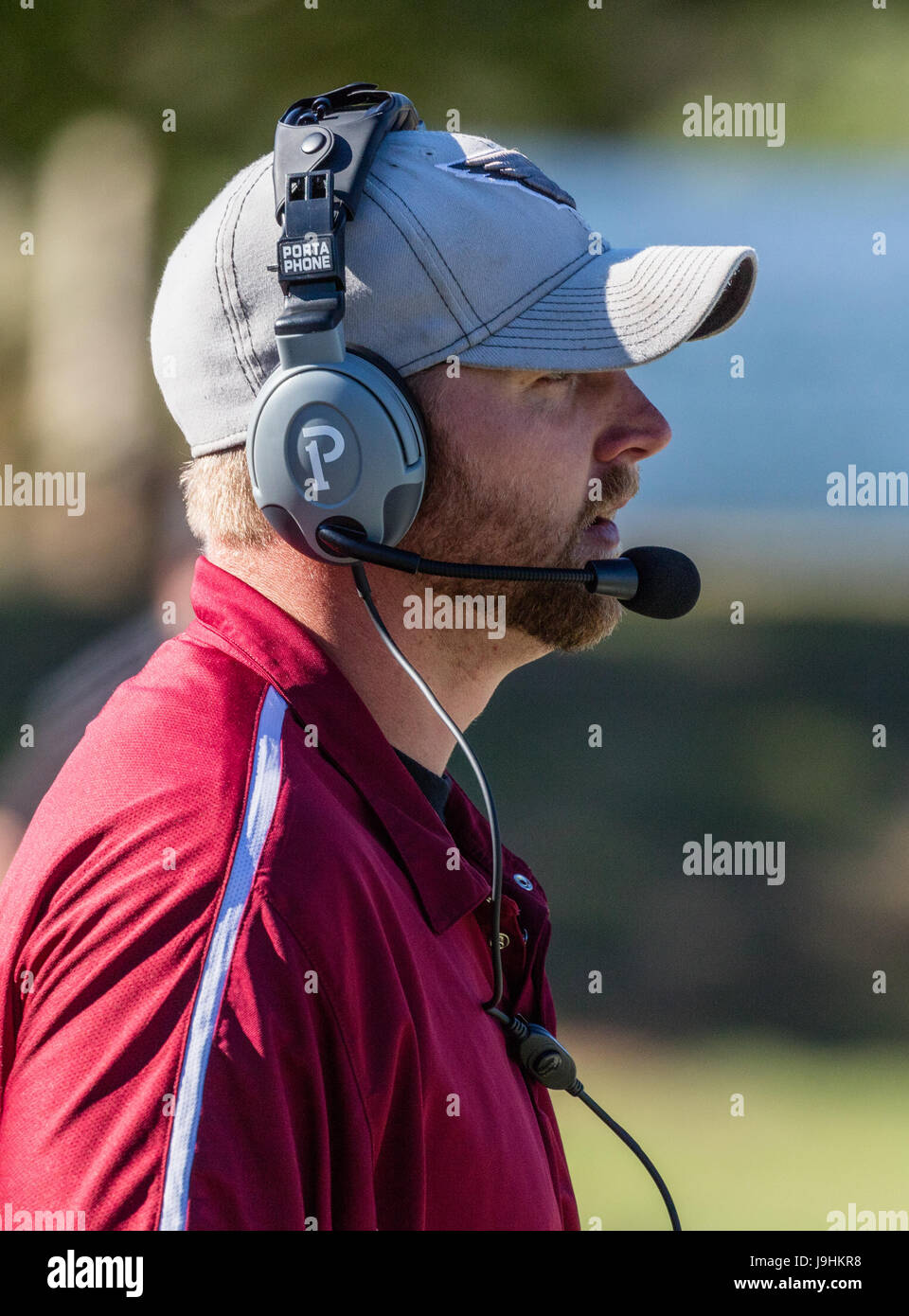 Football coach at the Redding Lions Club All Stars Football Game Stock ...