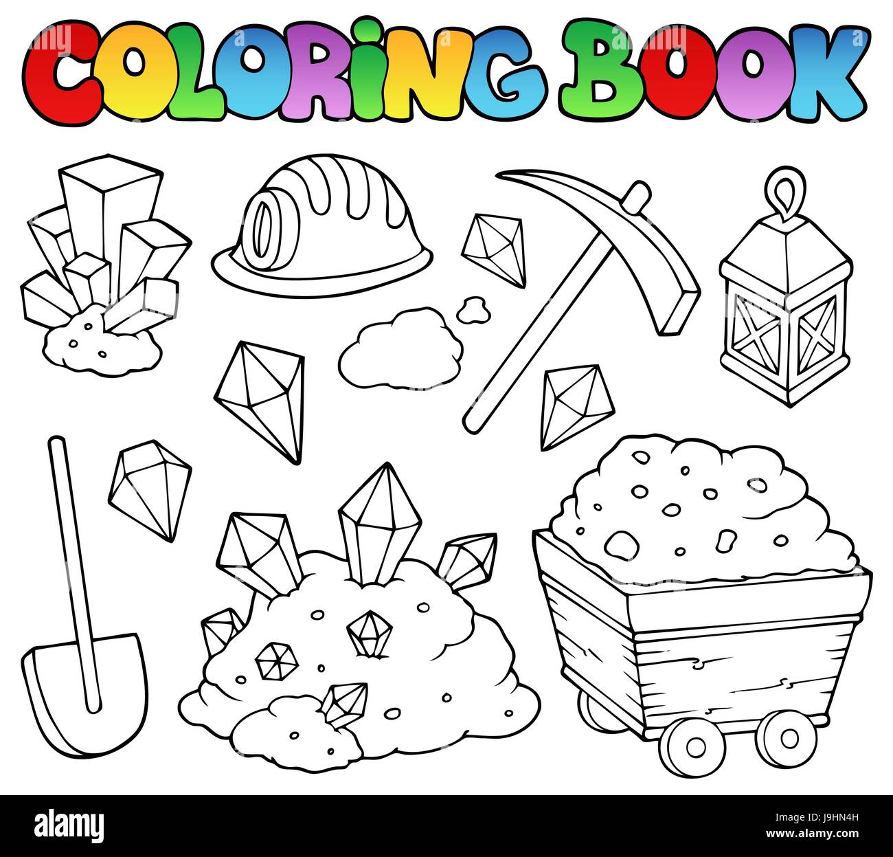 colour, paint, painted, mine, colouring, mining, book, pick, art ...