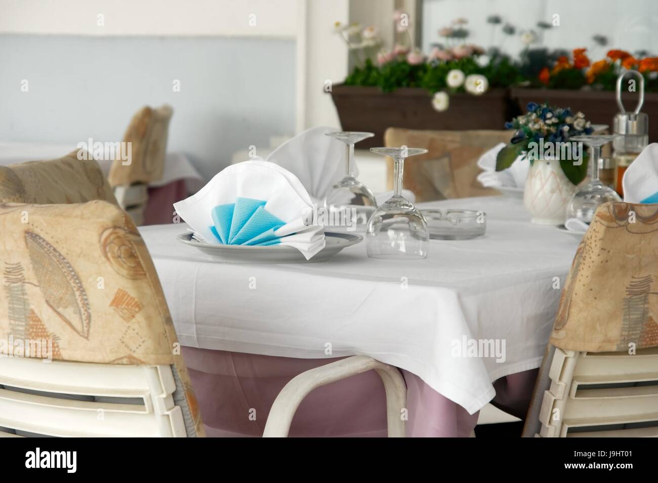 restaurant, tidy, guest, clean, table, eating, eat, eats, white, bright ...