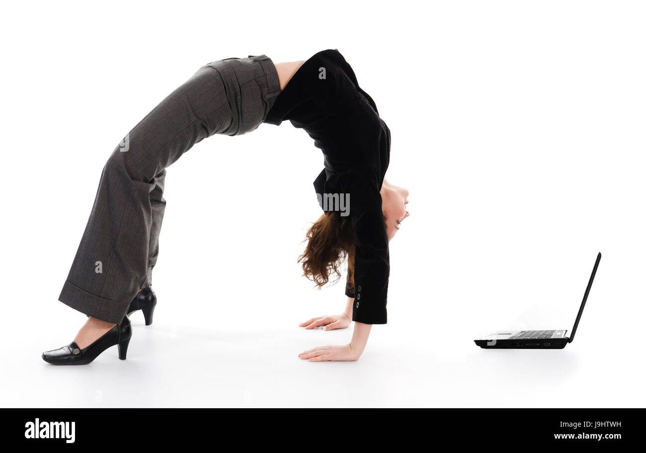 Woman arch back exercise Cut Out Stock Images & Pictures - Alamy