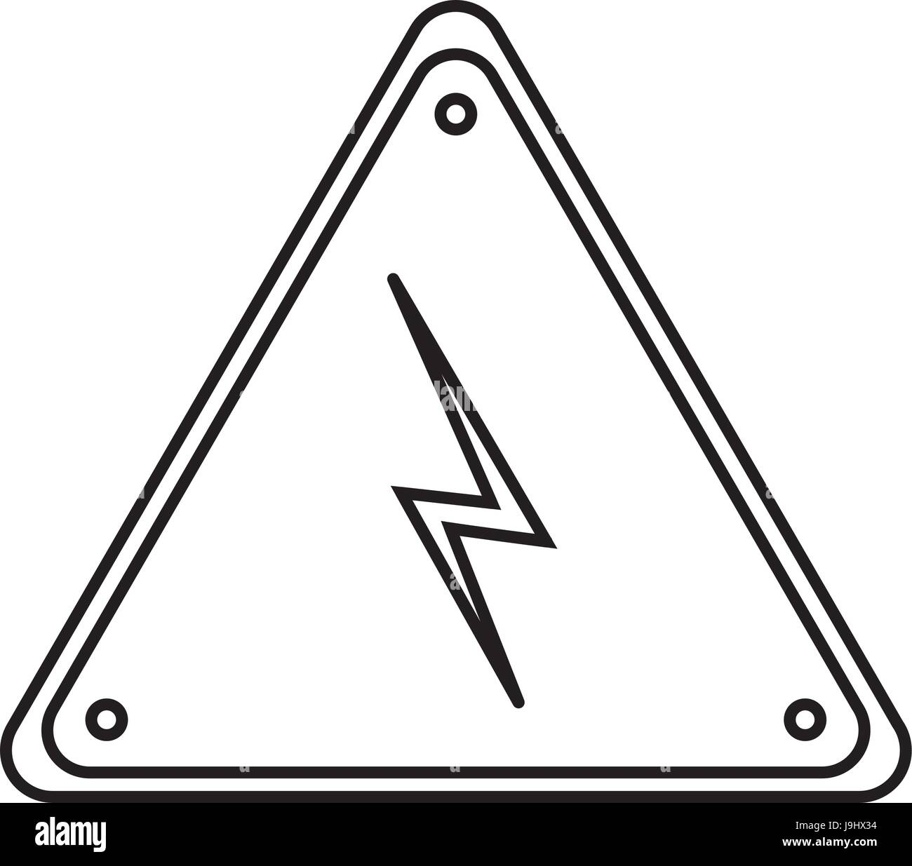 electric warning sign Stock Vector Image & Art - Alamy