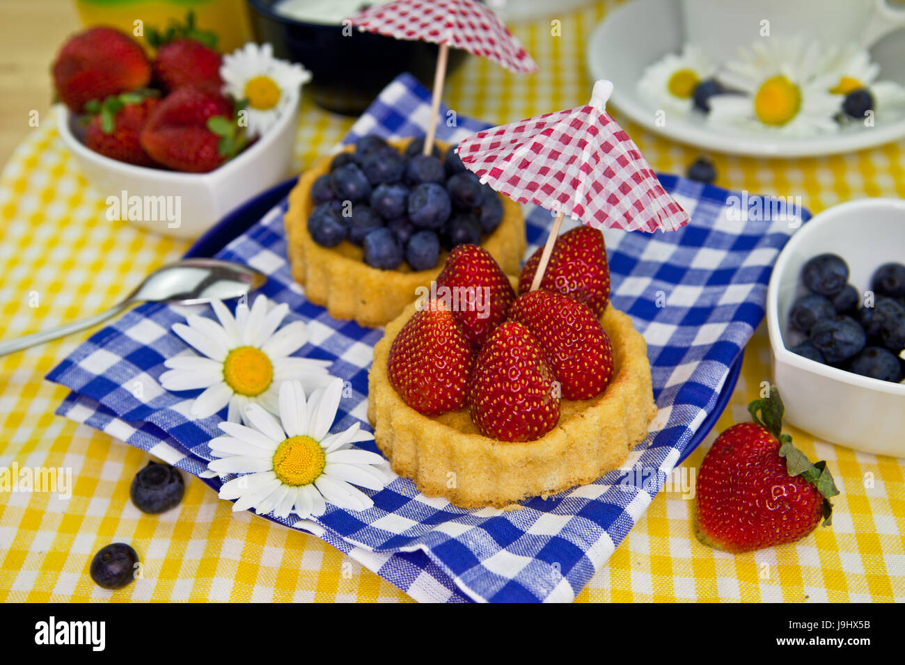 dots, fancy cakes, bilberries, blueberries, cookies, tartlets ...