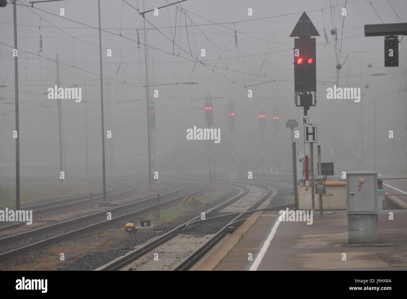 sign, signal, station, railway, locomotive, train, engine, rolling ...