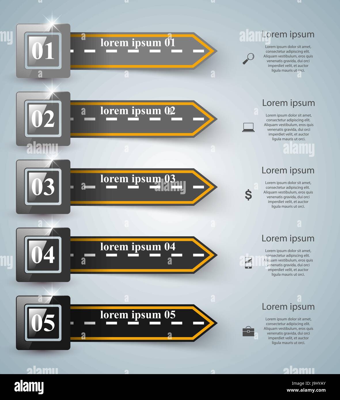 Road infographic design template and marketing icons Stock Vector Image ...