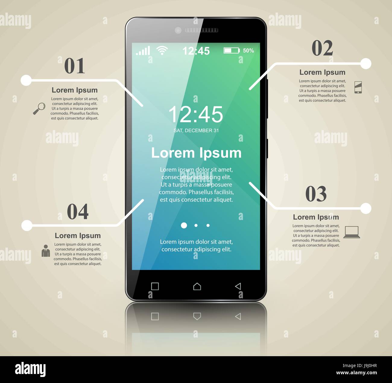 3D infographic. Smartphone icon Stock Vector Image & Art - Alamy