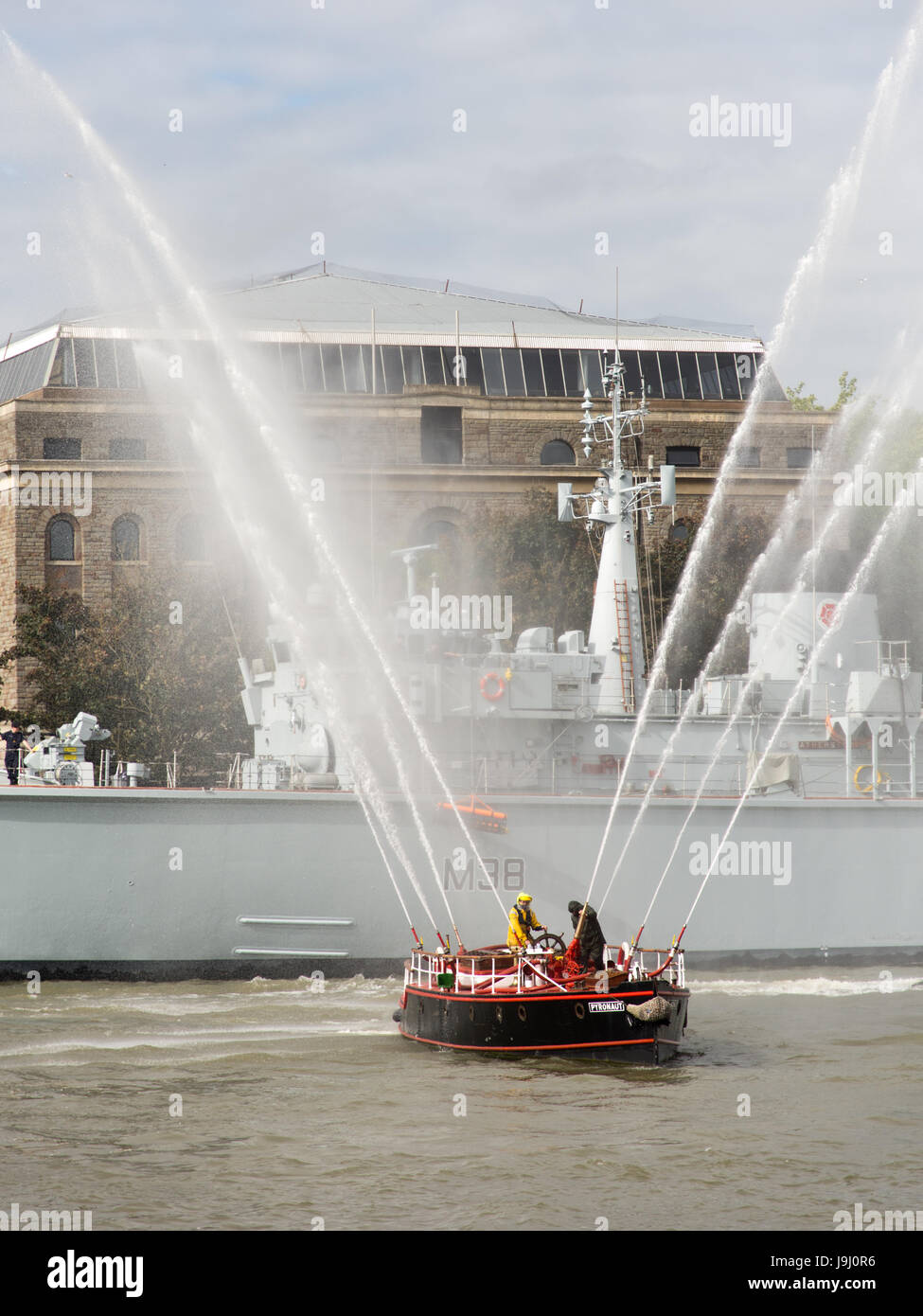 Bristol, England - July 17, 2016: The 1930s fireboat Pyronaut during a ...