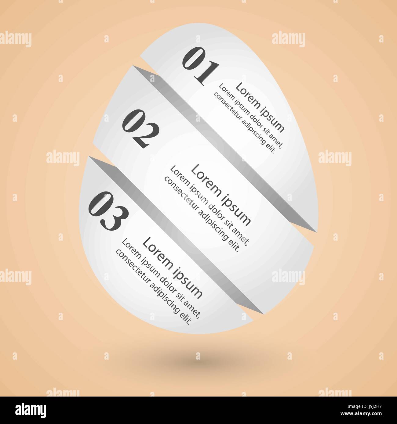 Abstract 3D digital illustration Infographic. Egg icon Stock Vector ...