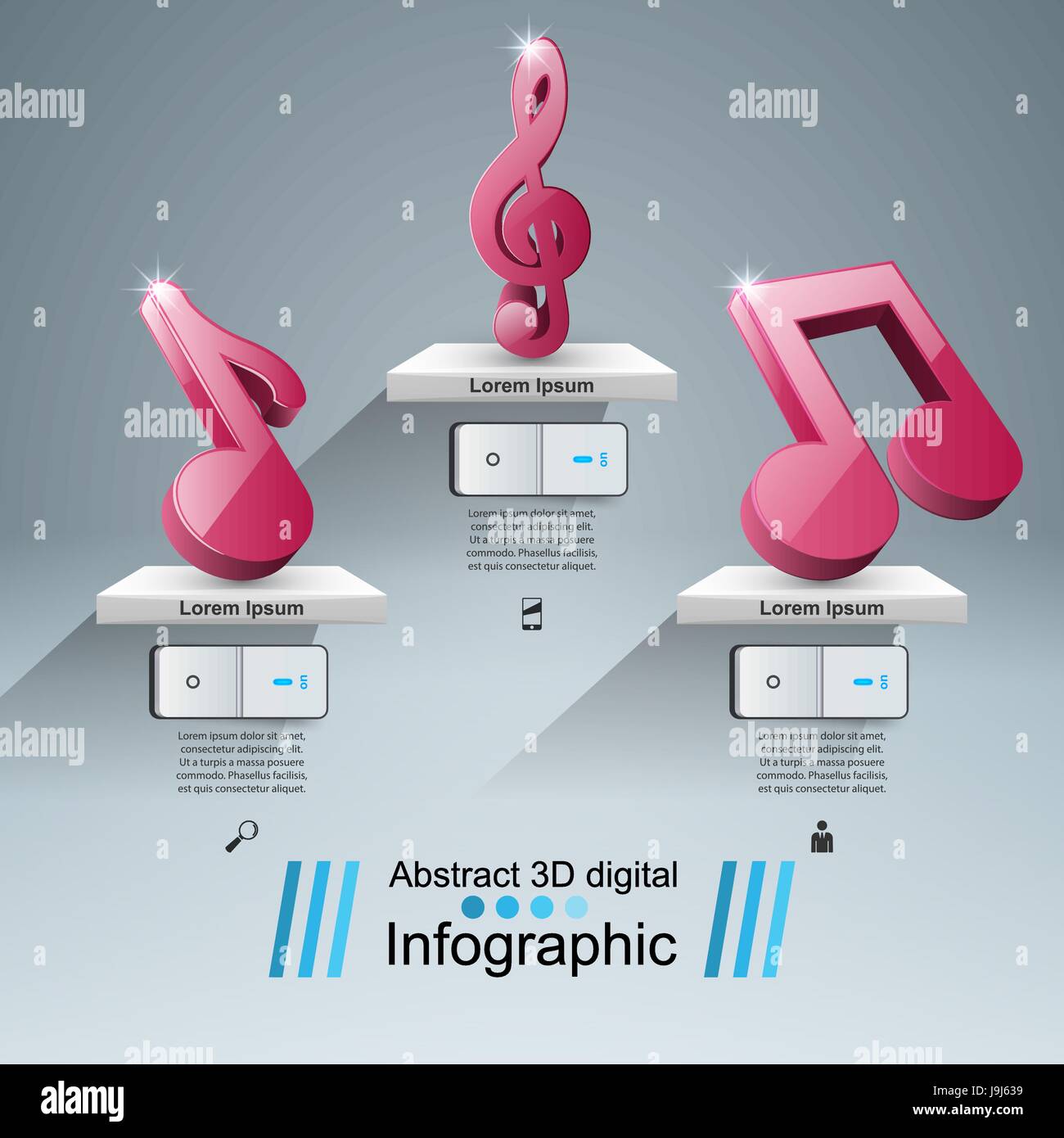 Music Infographic. Treble clef icon. Note icon Stock Vector Image & Art ...