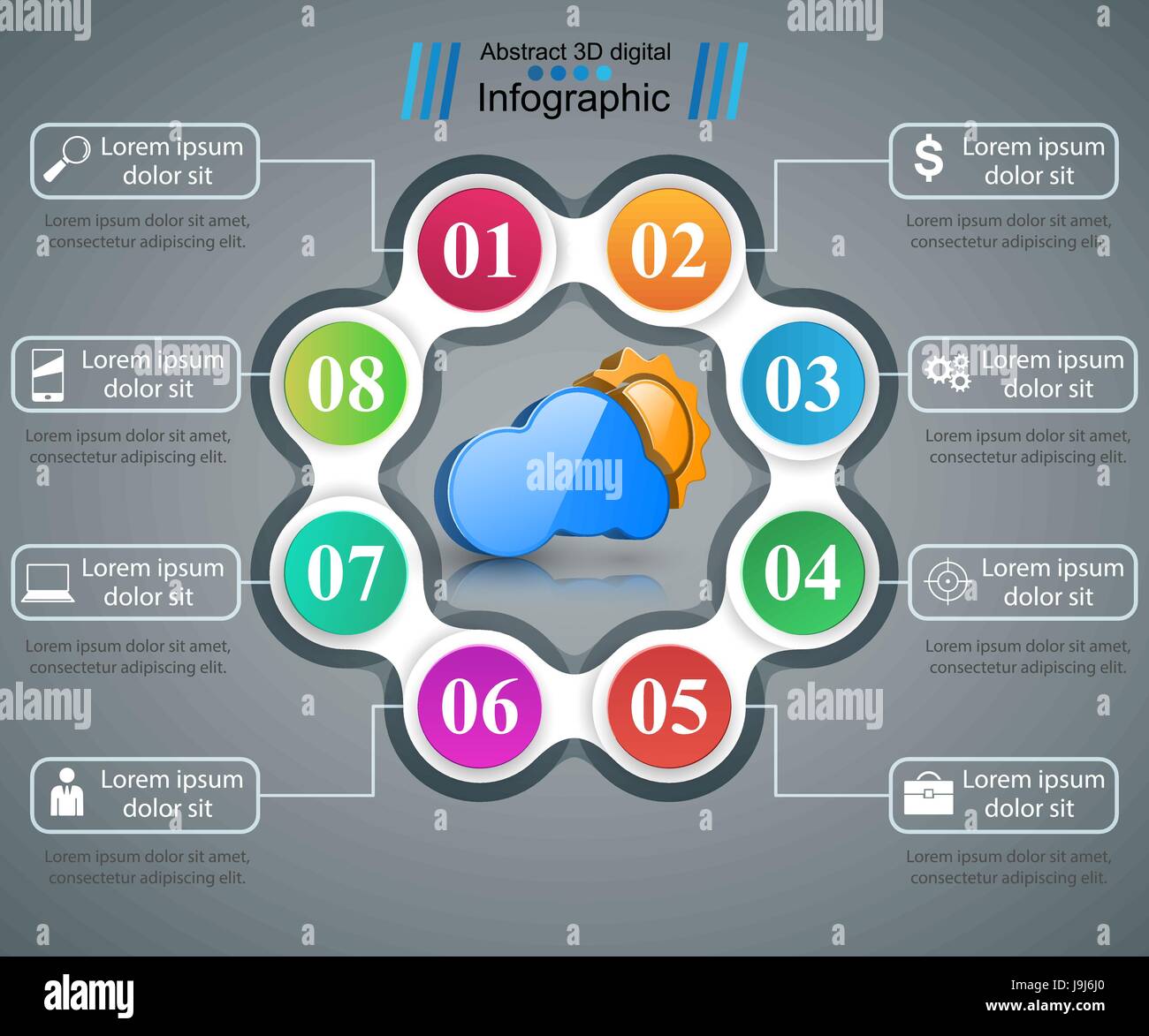 Weather infographic. Sun, cloud, rain icon Stock Vector Image & Art - Alamy