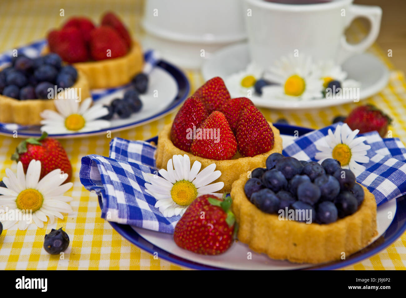dots, fancy cakes, bilberries, blueberries, cookies, tartlets ...