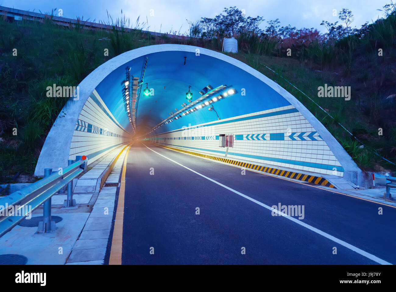 highway entrance to the tunnel Stock Photo - Alamy