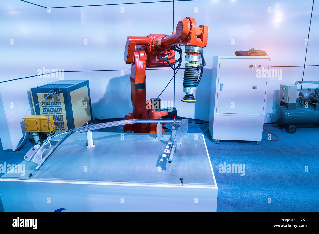 artificial intelligence machine at industrial manufacture factory Stock ...