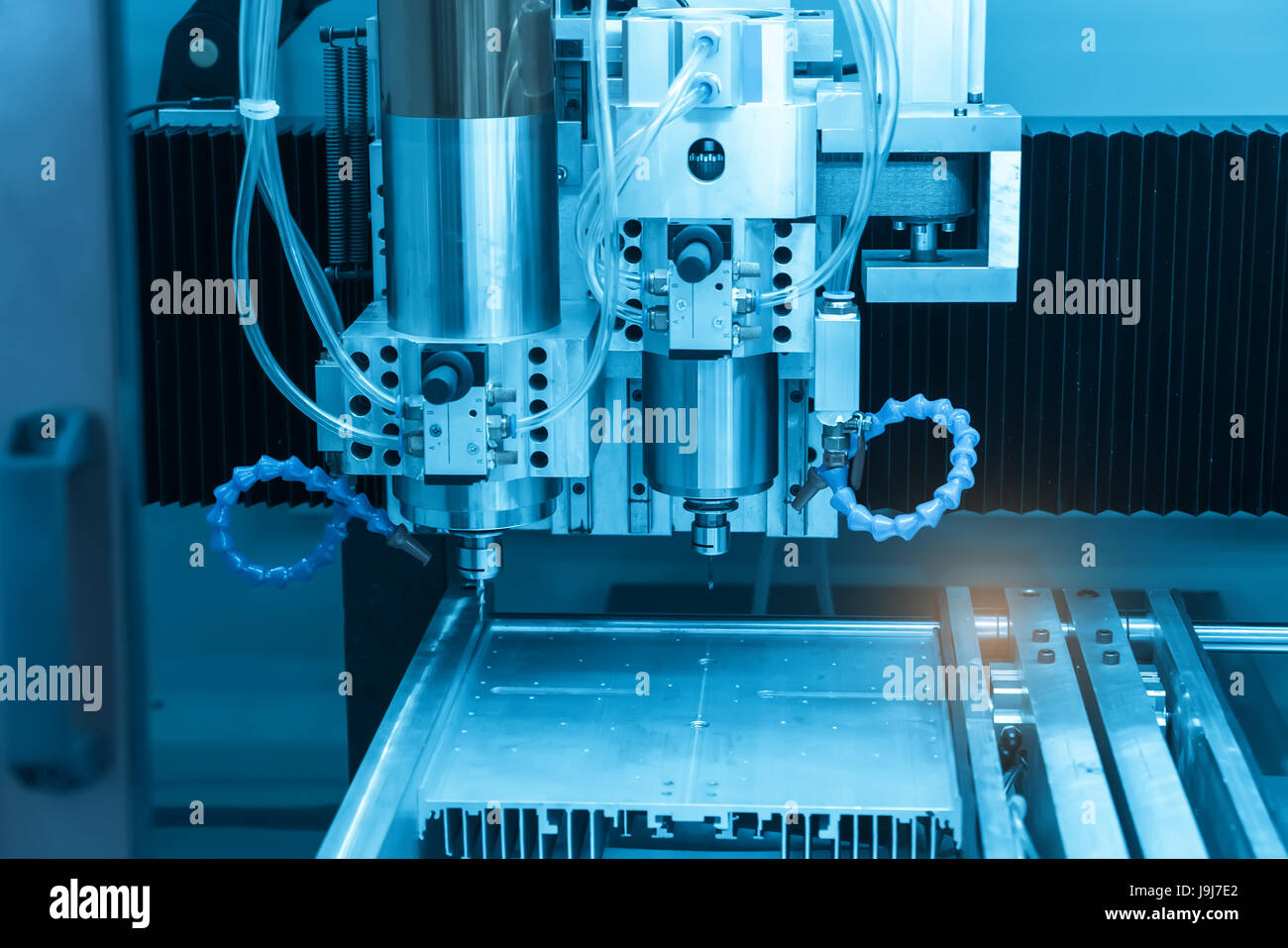 robot drill machine tool at mobile industrial manufacture factory Stock ...